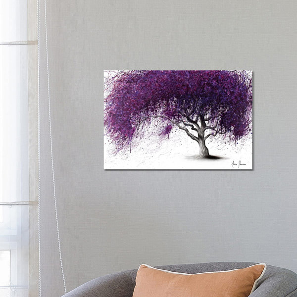 17 Stories Violet Shadows by Ashvin Harrison - Painting on Canvas ...