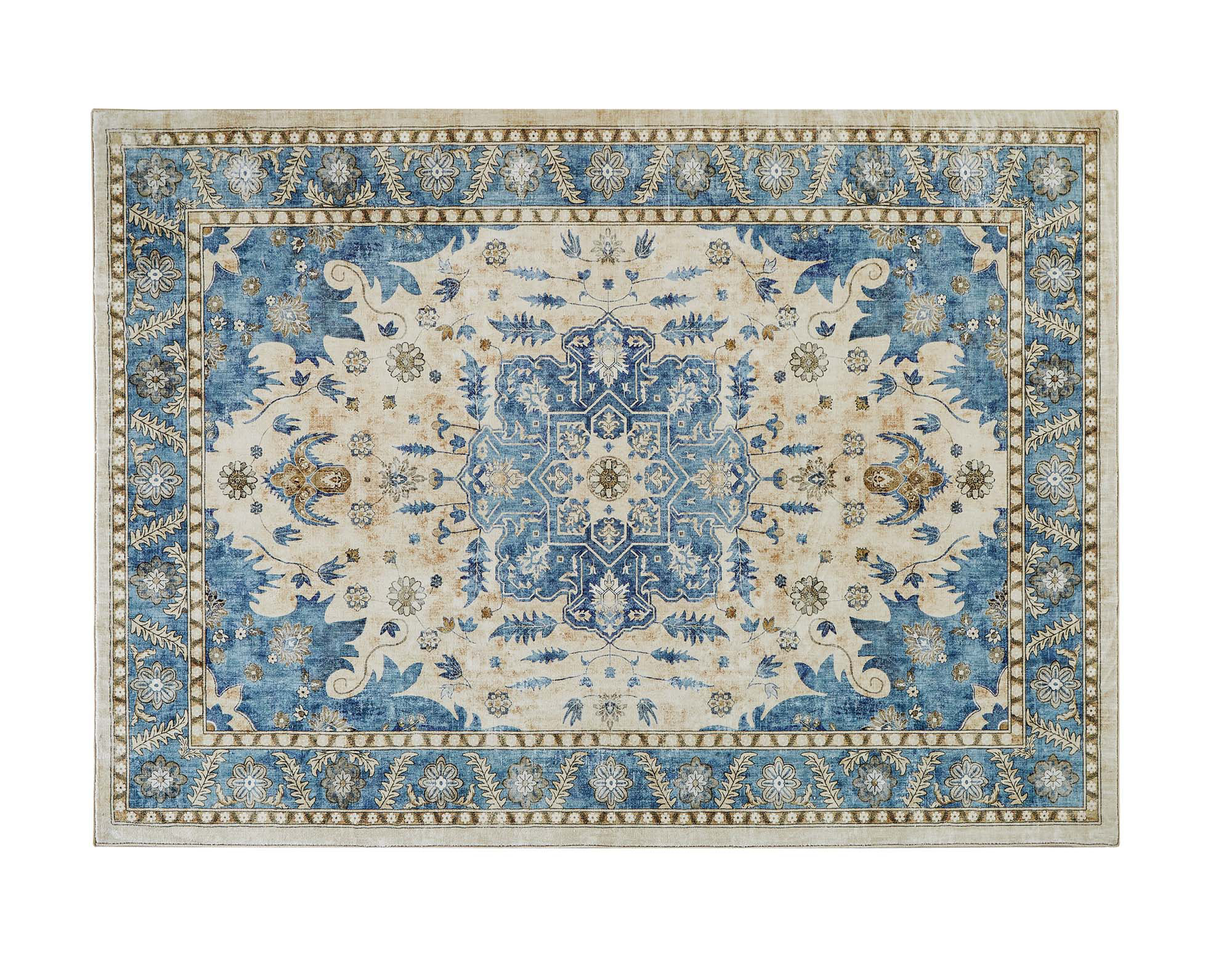 Bungalow Rose Blue Soft Elegant Gorgeous Faux Cashmere Living Room Area ...