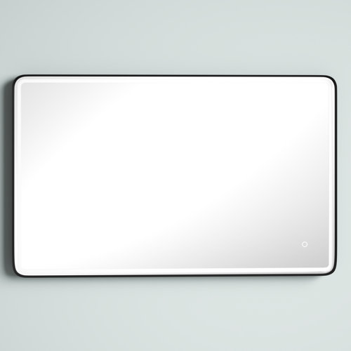Mercury Row® Ortegon Rectangle LED Metal Wall Mirror & Reviews | Wayfair