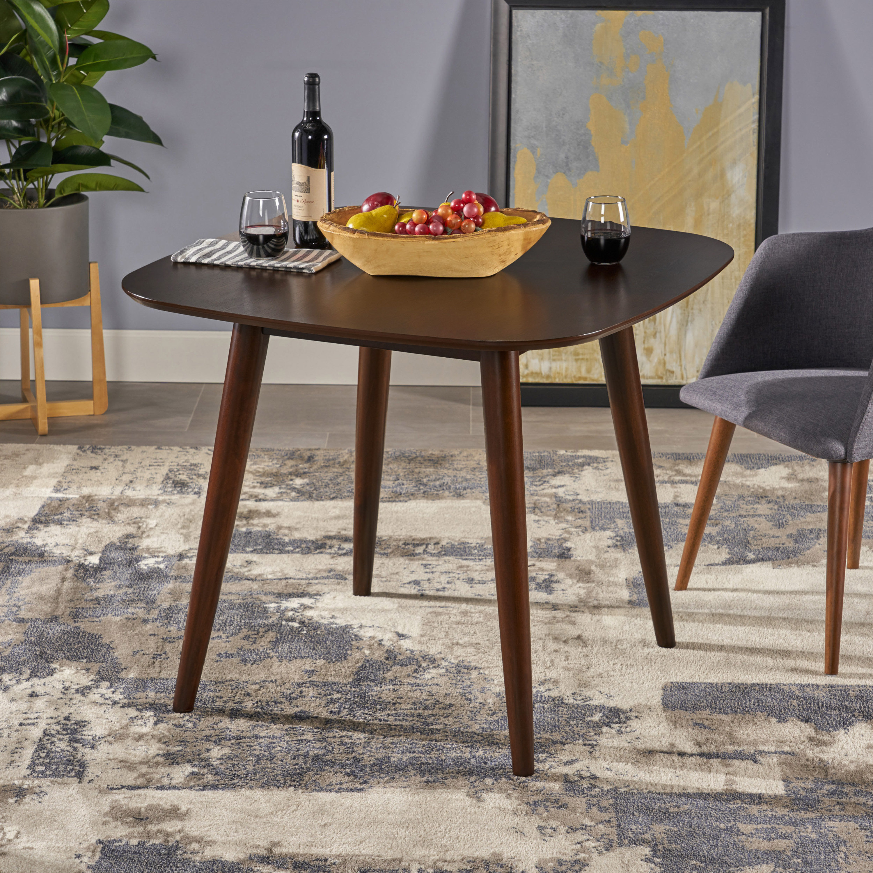 Wade Logan® Kulpsville Mid Century Modern Faux Wood Dining Table ...