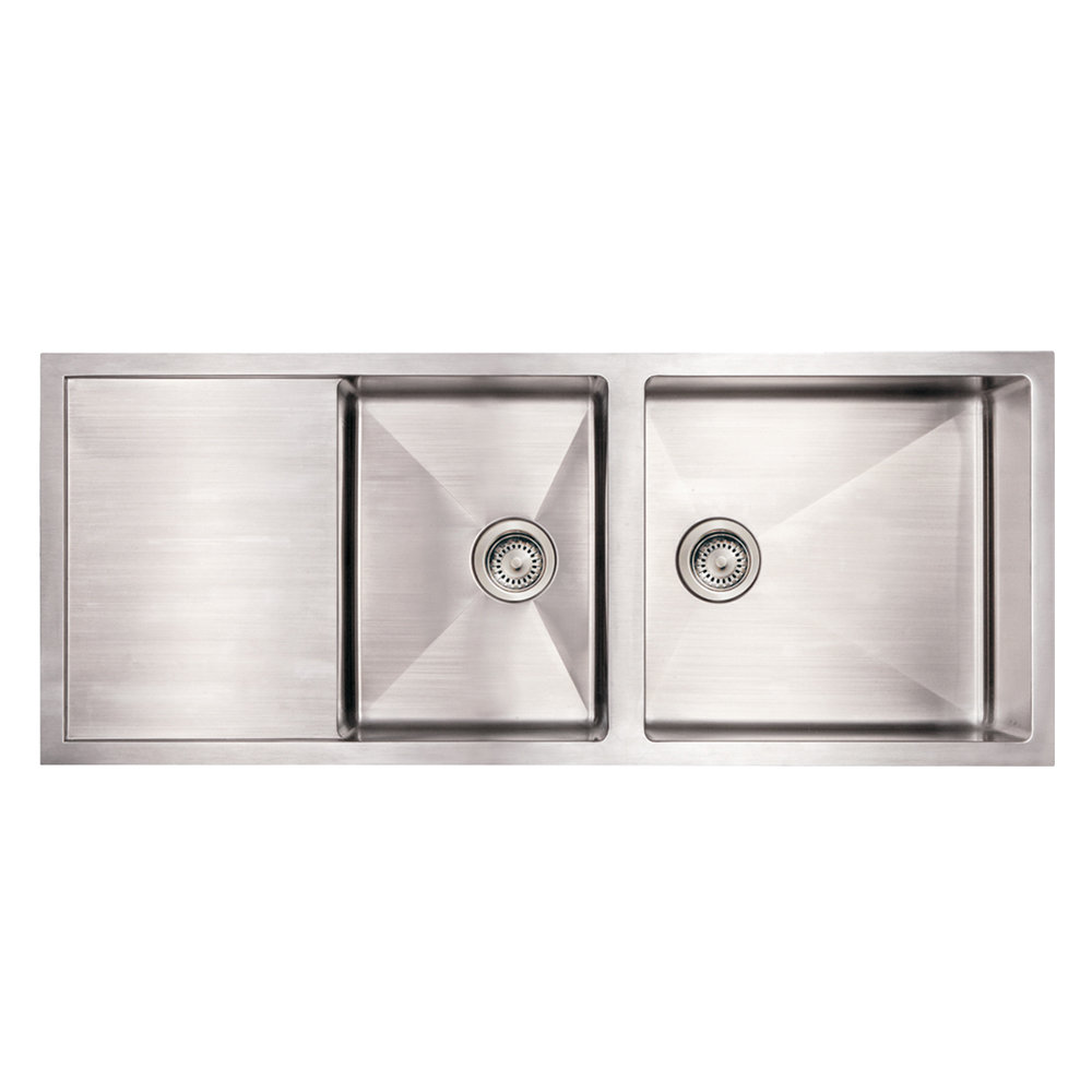Whitehaus Collection 51.5" L x 21" W Double Basin Drop-In Kitchen Sink ...