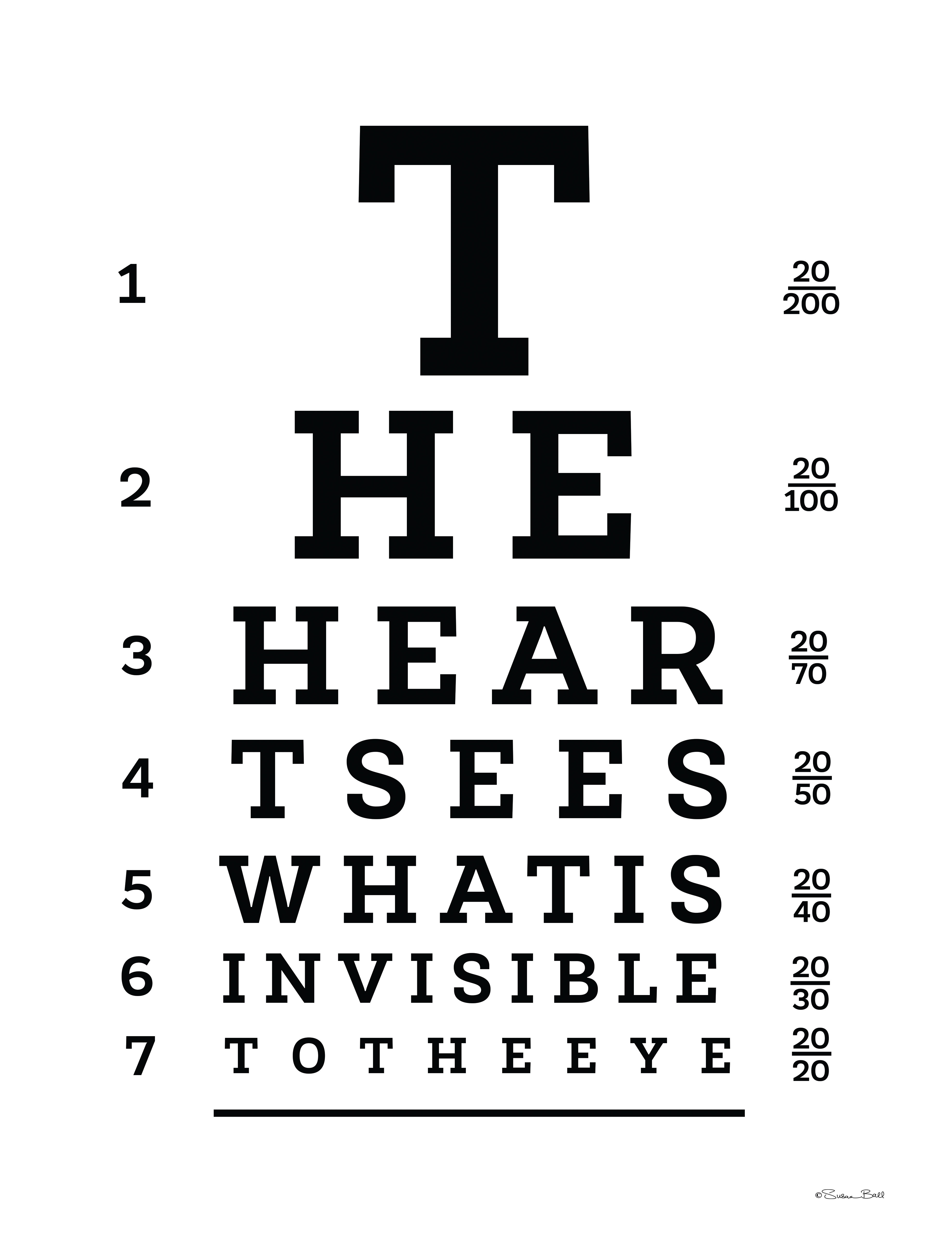 Ebern Designs Hirota The Heart Sees Eye Chart by Susan Ball | Wayfair