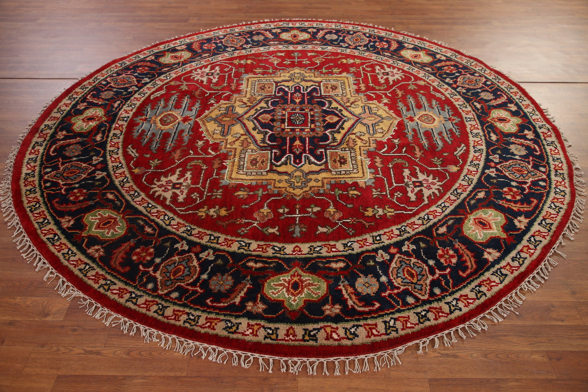 Bloomsbury Market Geometric Traditional Round Area Rug 8x8 | Wayfair