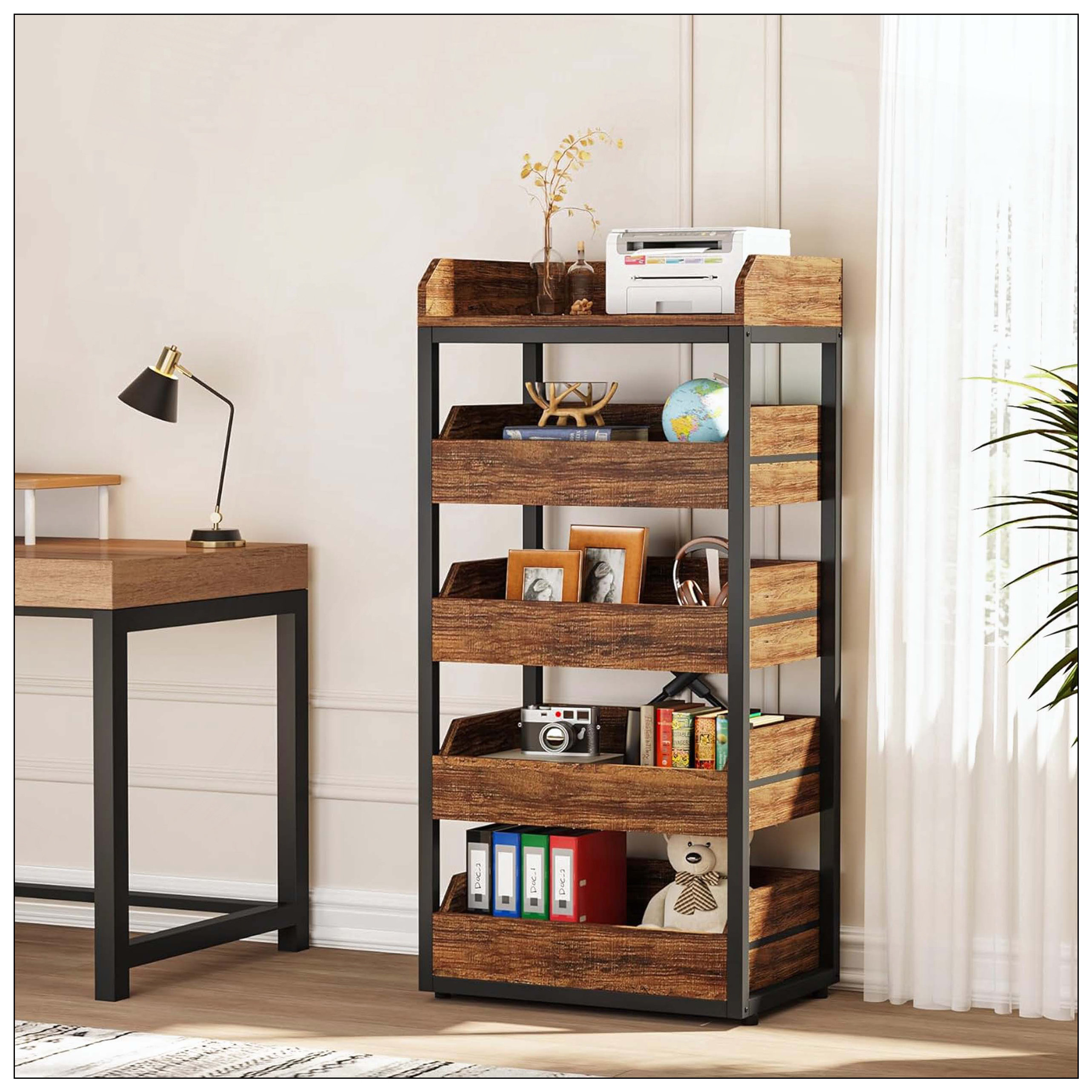 Latitude Run® 5-Tier Pull-Out Storage Rack For Pantry Kitchen Living ...