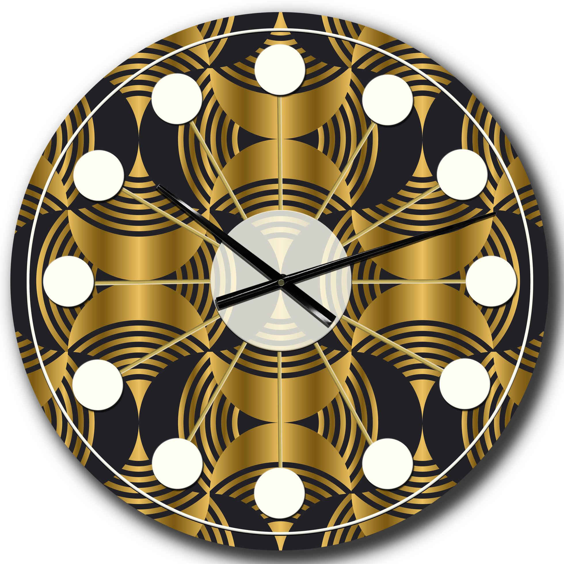 art deco wall clock large