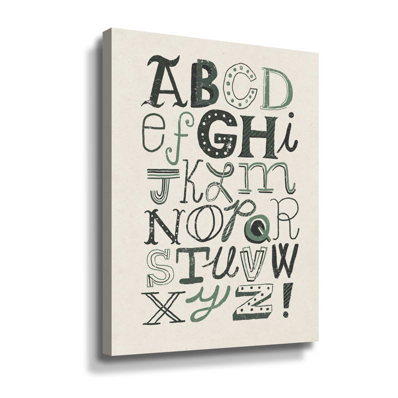 Trinx Funky Letters Dark Print | Wayfair