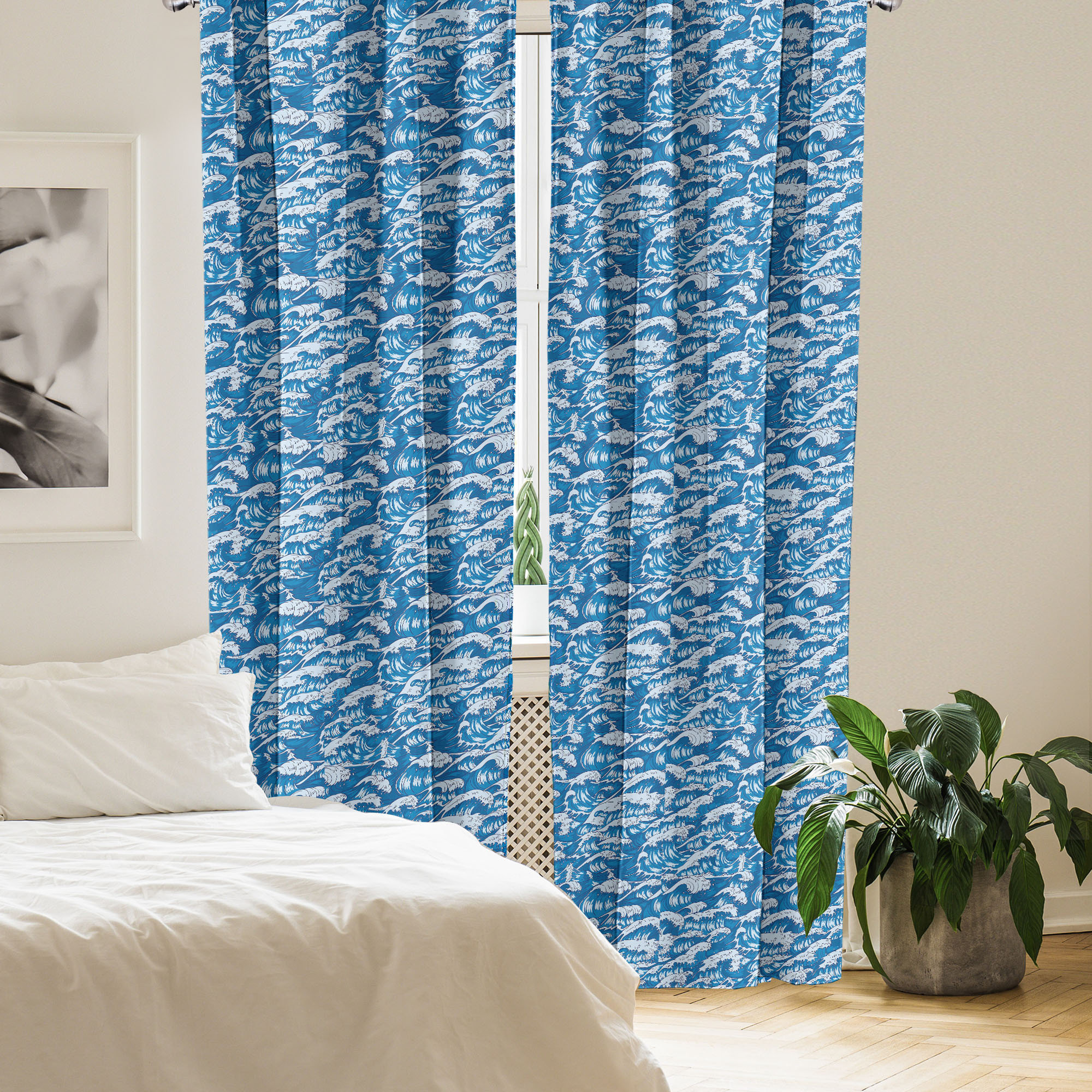 East Urban Home Khiya Microfiber Semi-Sheer Curtain Pair | Wayfair