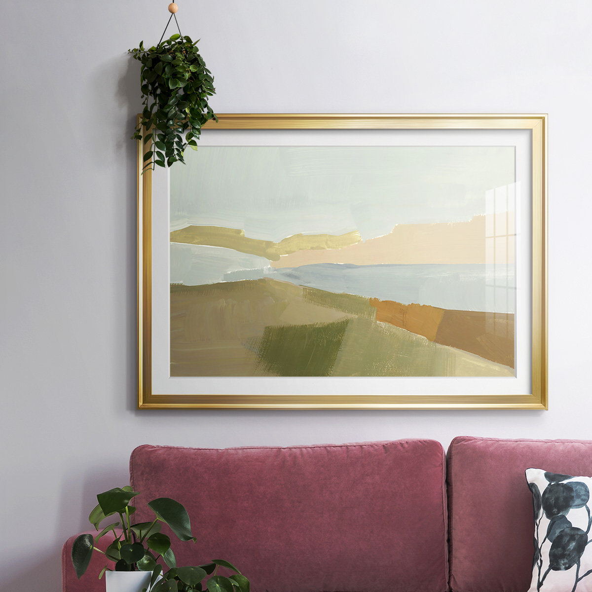 Wrought Studio™ Stacked Landscape III-FramedFramed Print W Beveled Matt ...