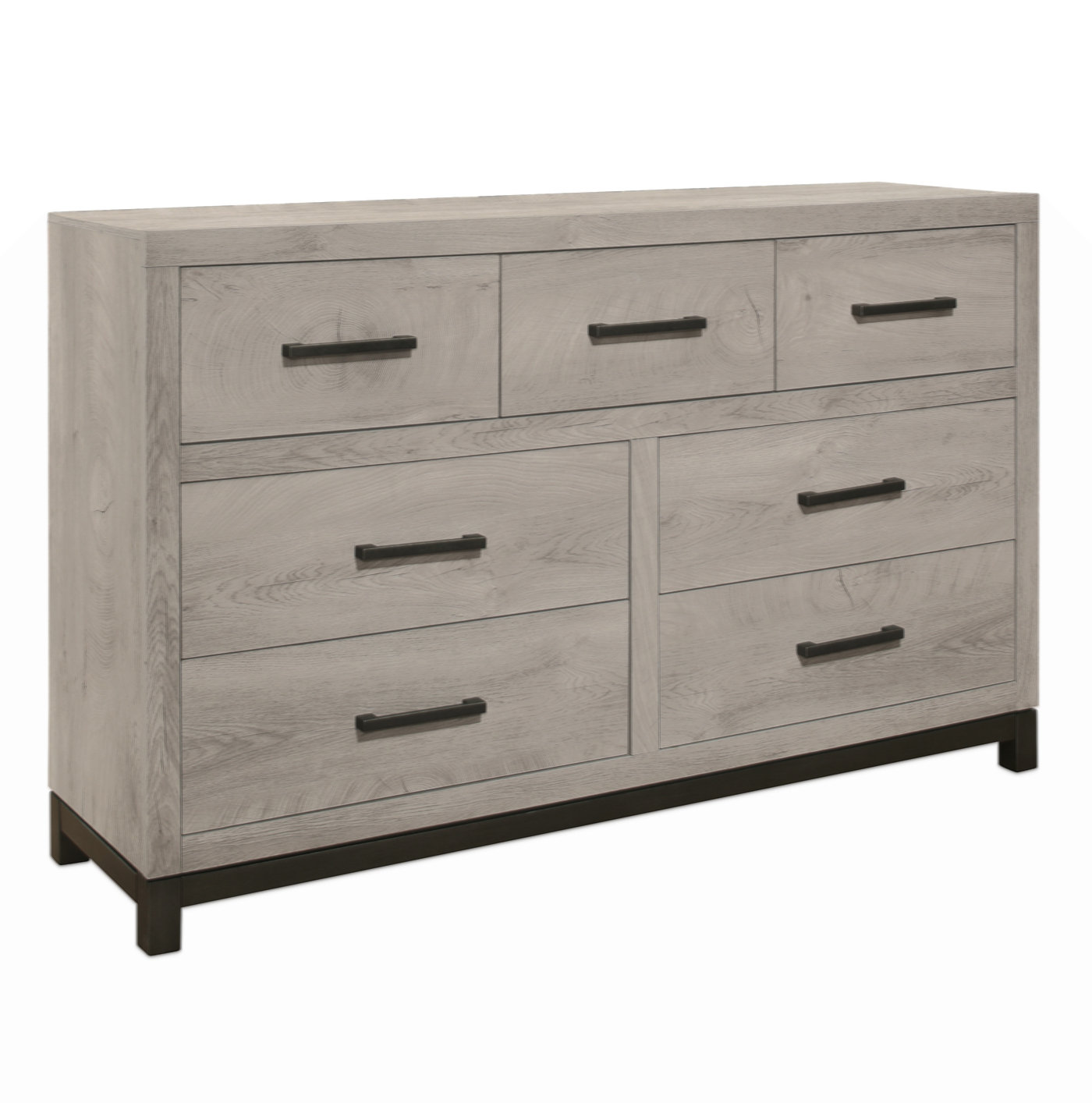 Gracie Oaks 1Pc Dresser Of 7X Drawers Metal Bar Hardware Premium ...