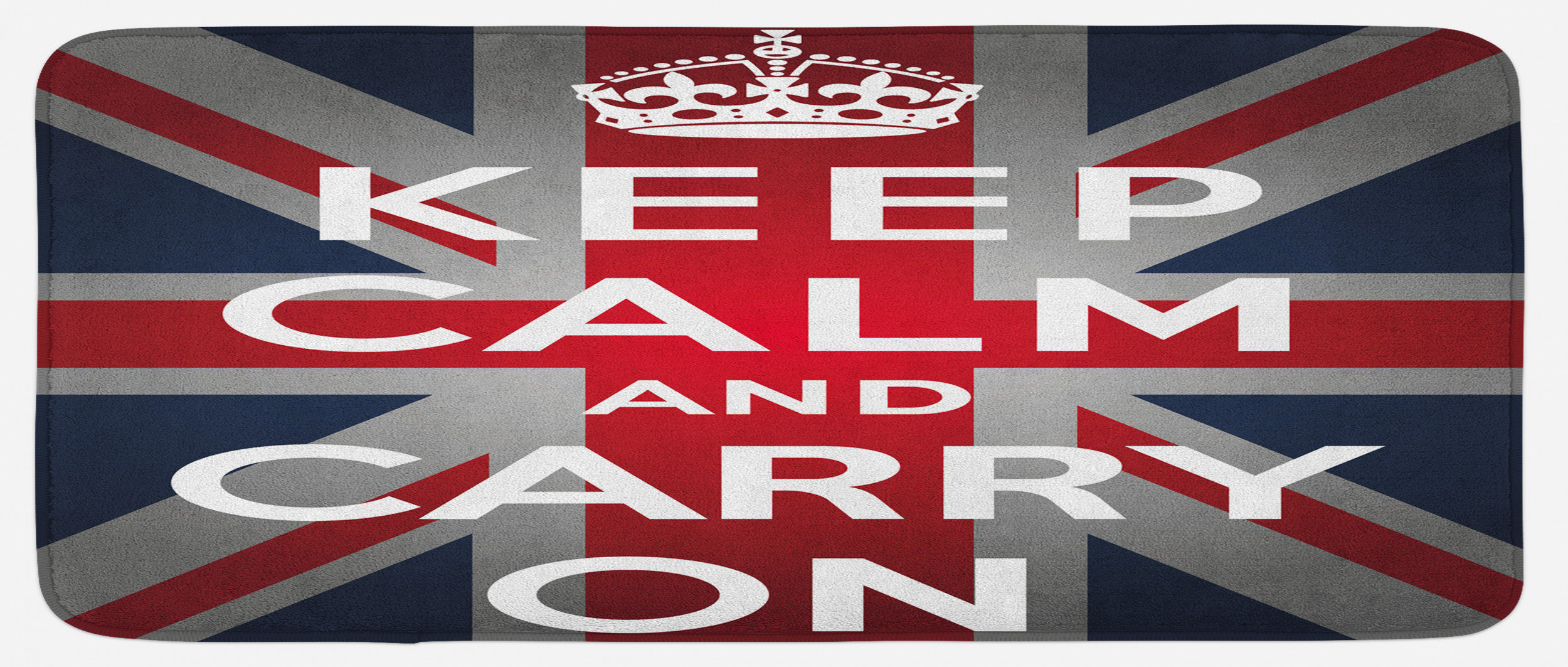 East Urban Home Keep Calm And Cary On Words Crown United Kingdom ...