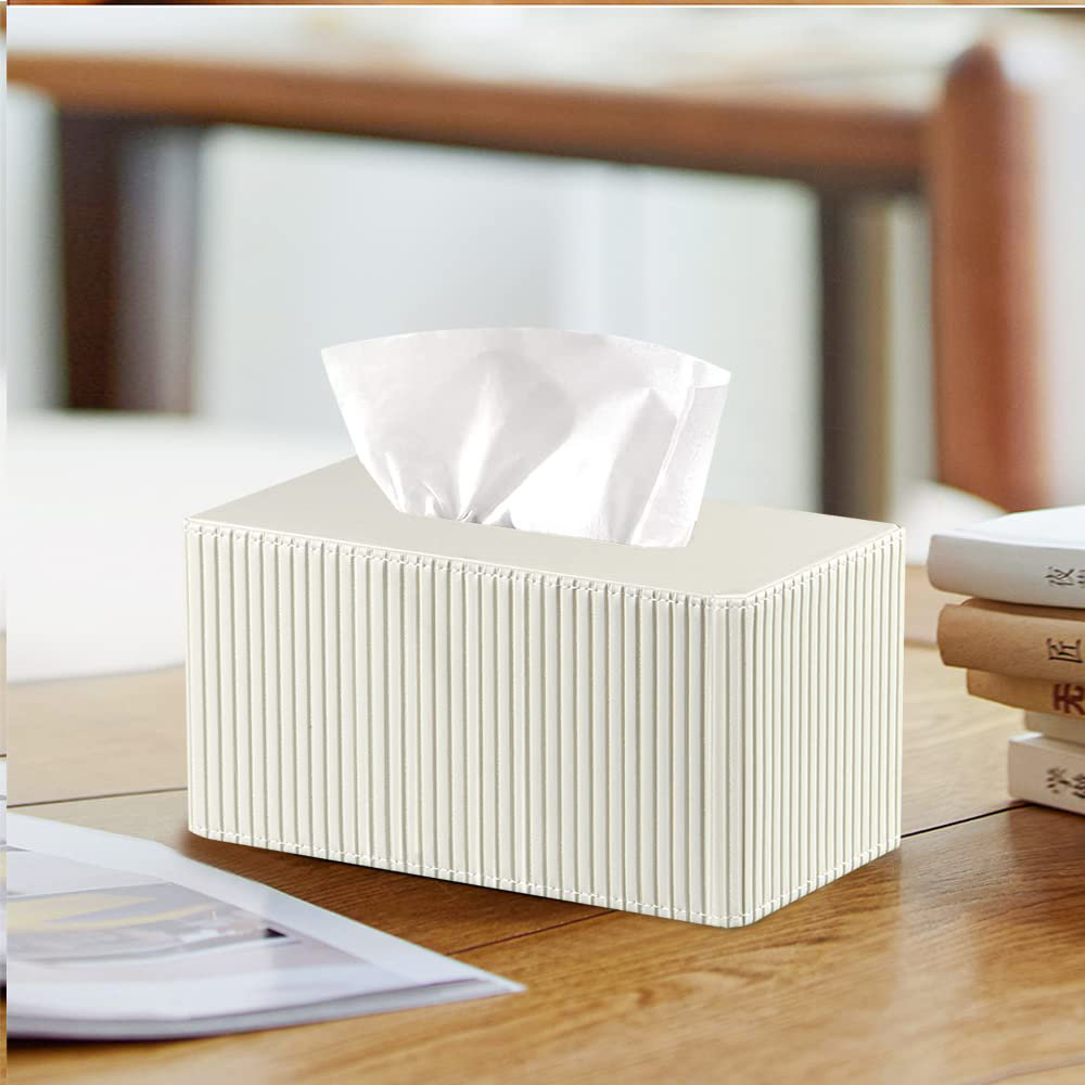 Latitude Run® Tissue Box Cover,PU Leather Rectangular Tissue Box Holder ...