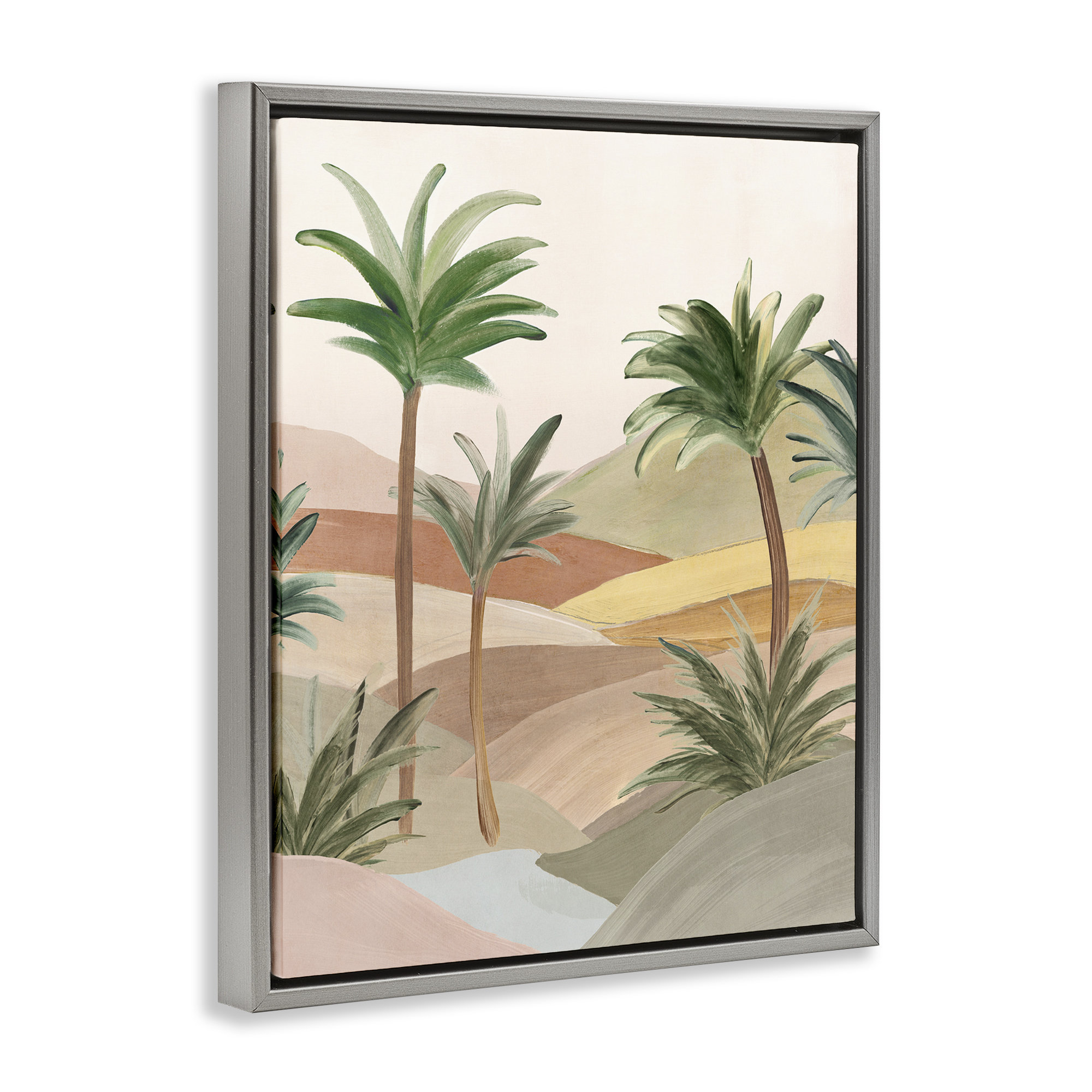Latitude Run® Desert Oasis Palms Floating Frame, design by Ian C. | Wayfair