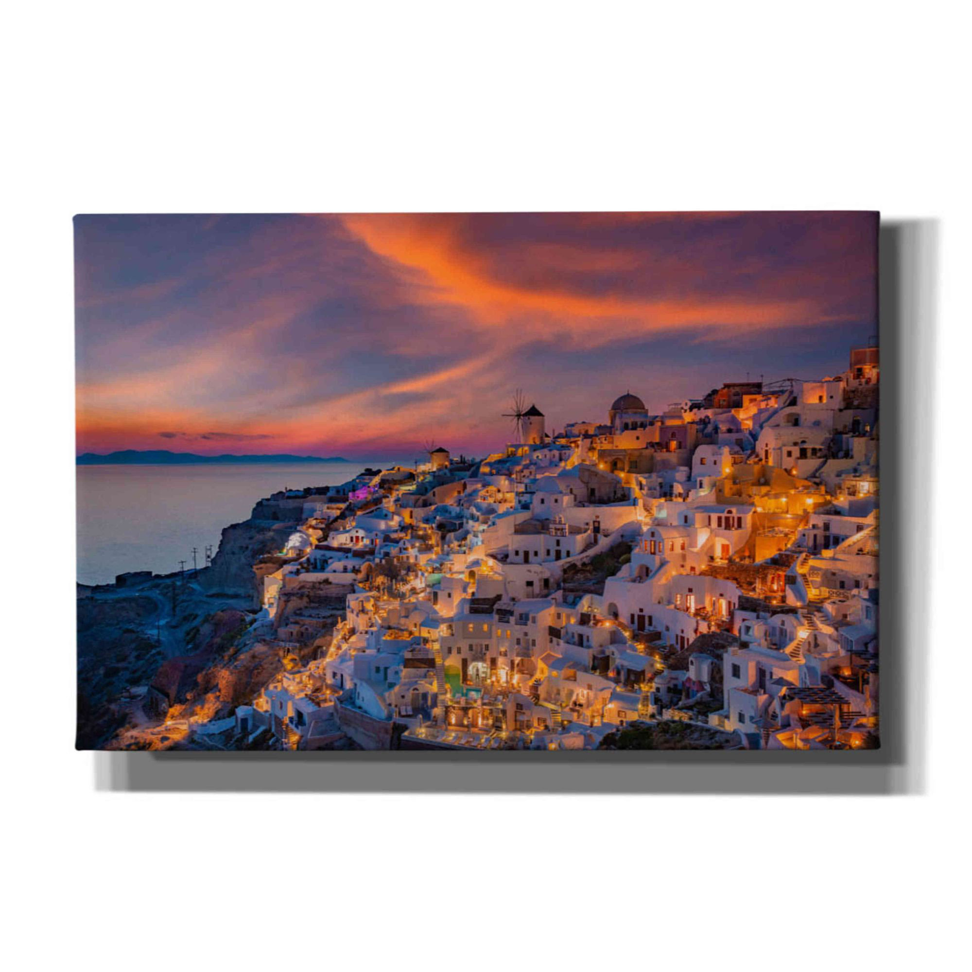 Latitude Run® Santorini Greece On Canvas by Edin Chavez Print | Wayfair