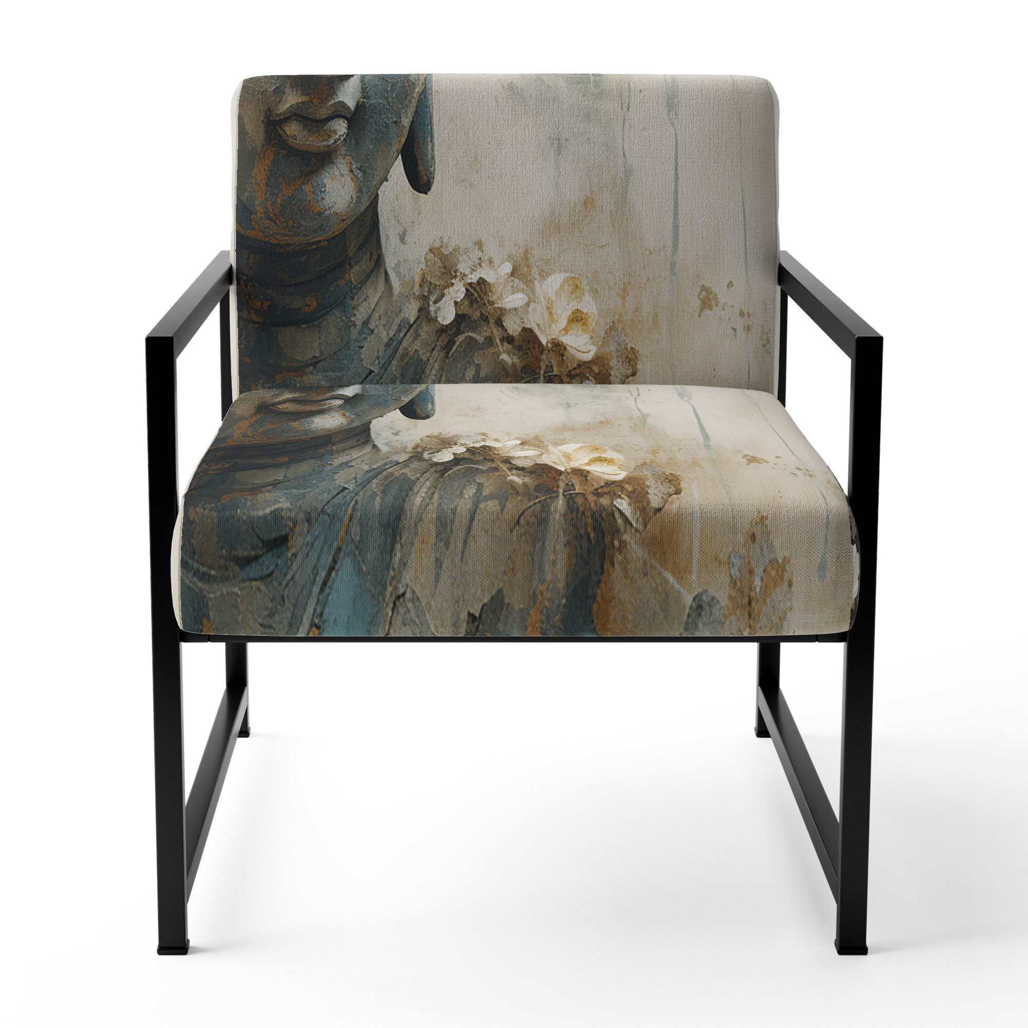 East Urban Home Religious Buddhism Statue - Upholstered Spiritual ...