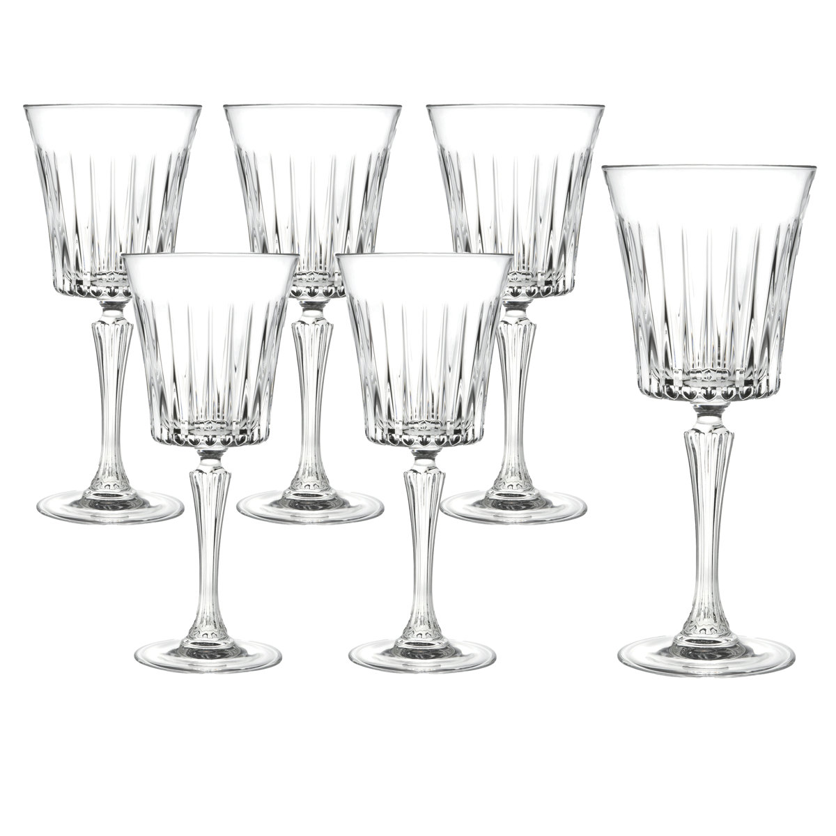 Lorren Home Trends Timeless 10oz. Lead Free Crystal Goblet Glassware ...