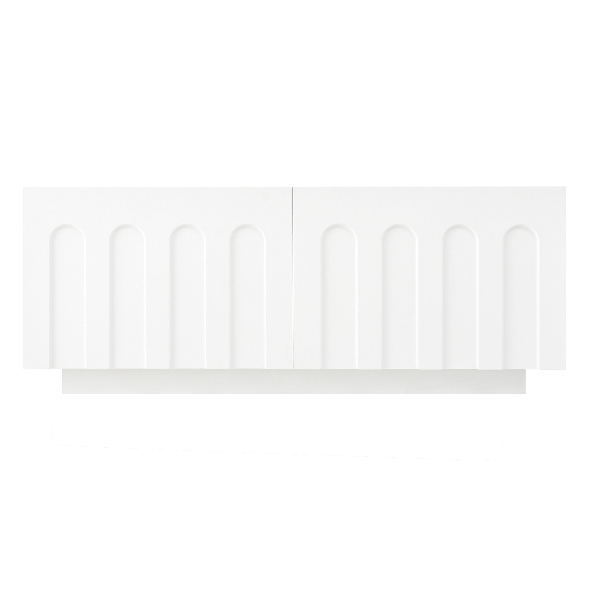 Latitude Run® Elegant TV Stand & Coffee Table Set With Arched Design ...