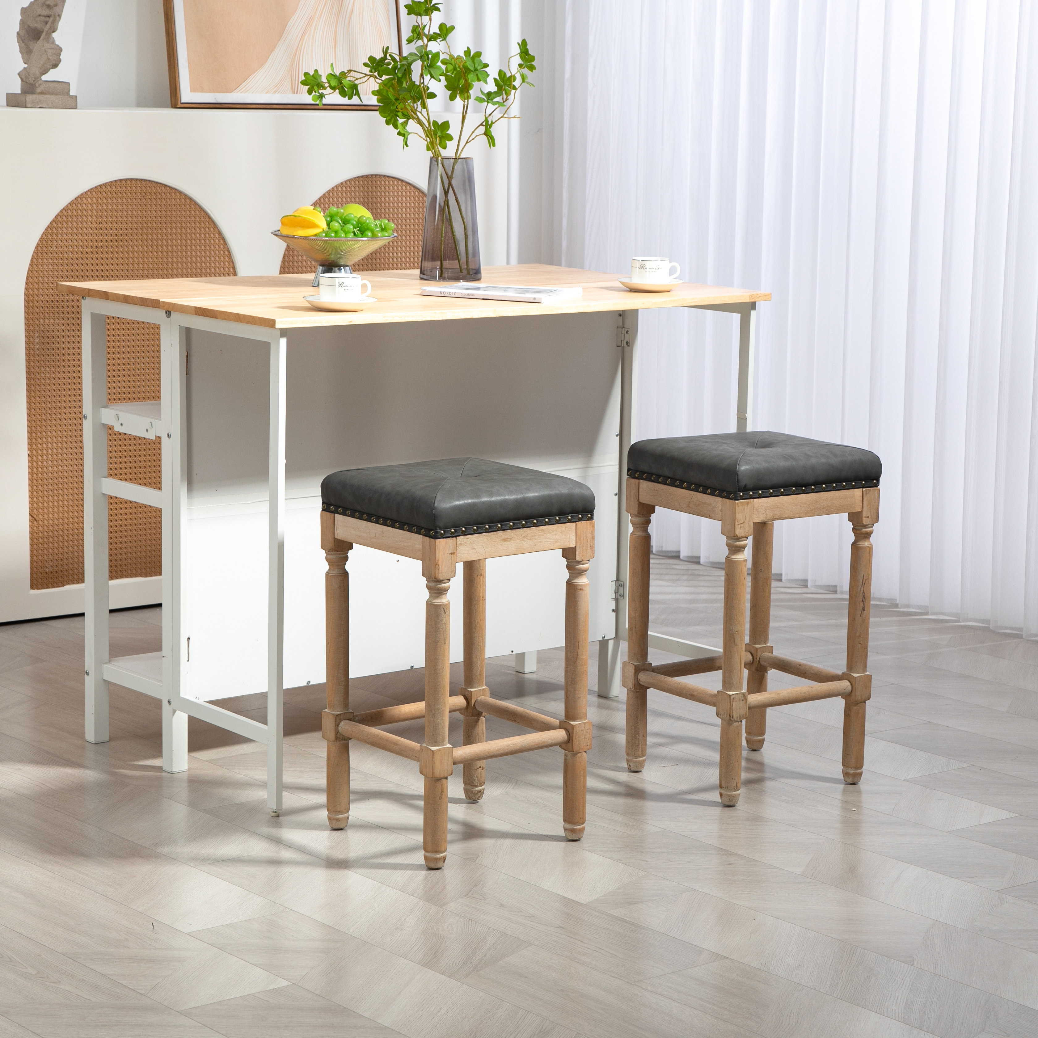 Rosalind Wheeler Counter Height Bar Stools Set Of 2 - Wayfair Canada