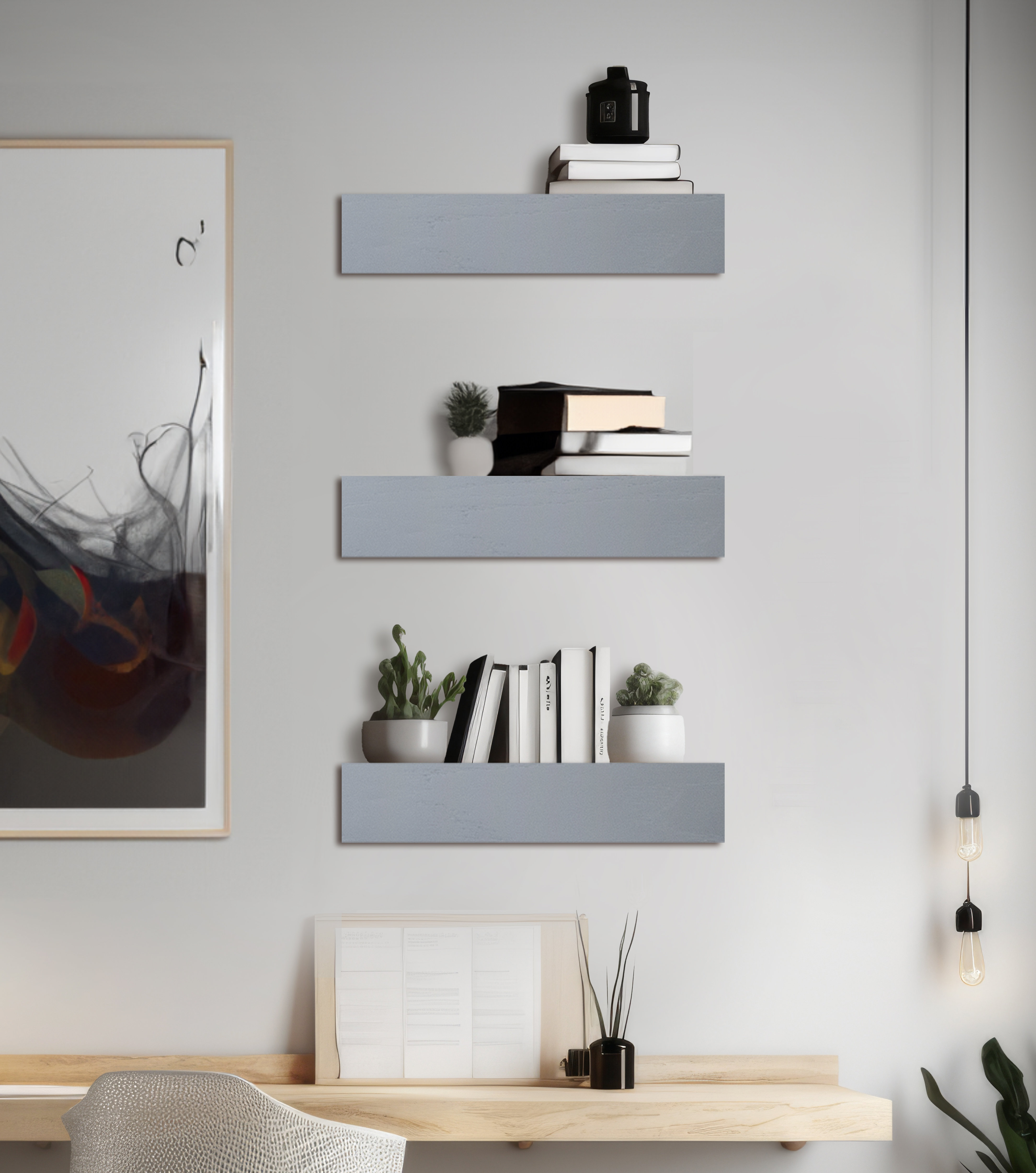 Rayne Mirrors Emerald Lee 3 Piece Oak Floating Shelf | Wayfair