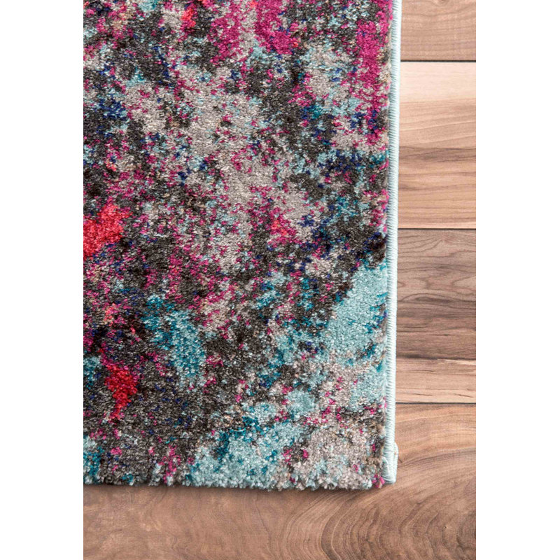 Bungalow Rose Taina Abstract Pink Area Rug & Reviews | Wayfair
