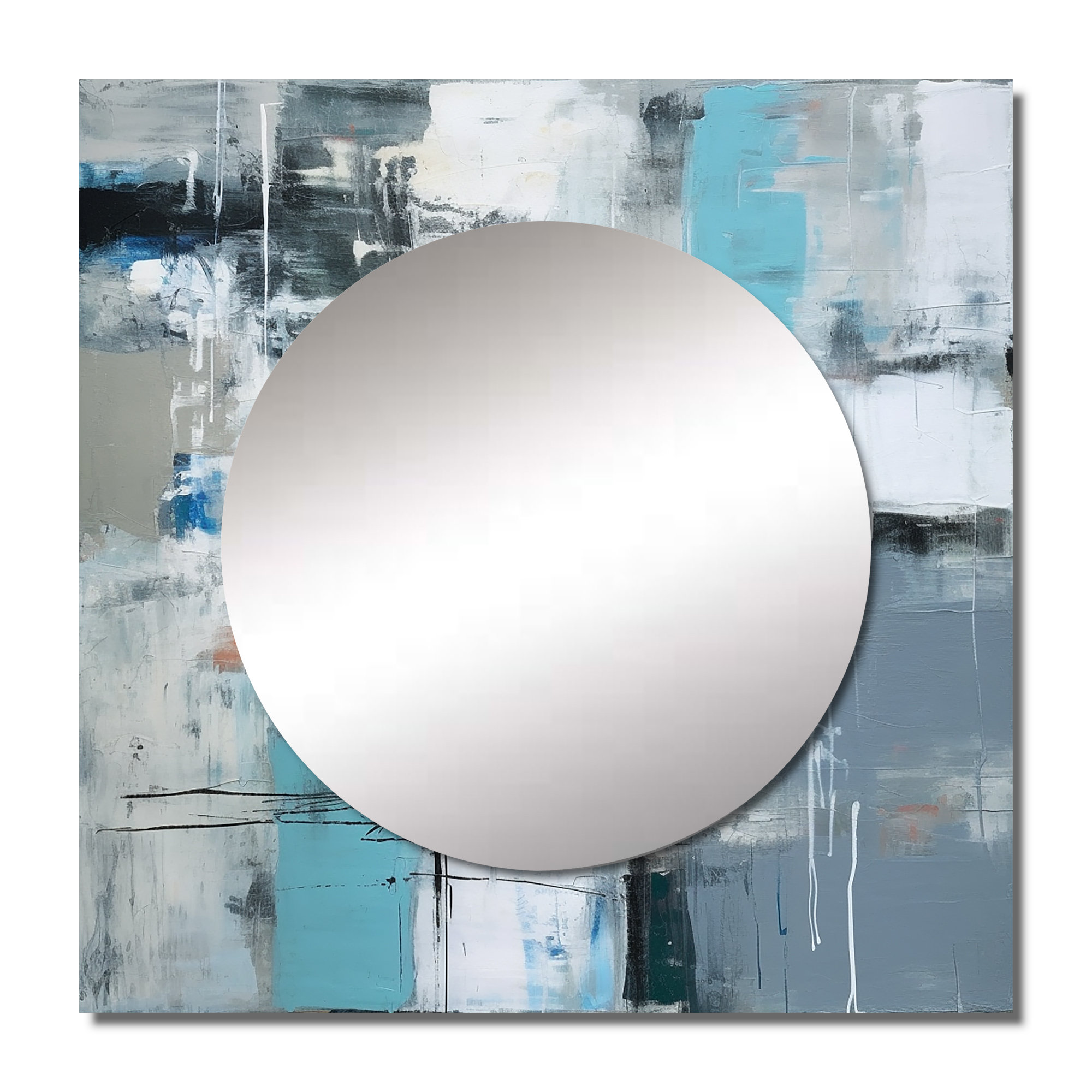 Design Art Serene Subtility In Abstract Light Blue - Abstract Painting ...