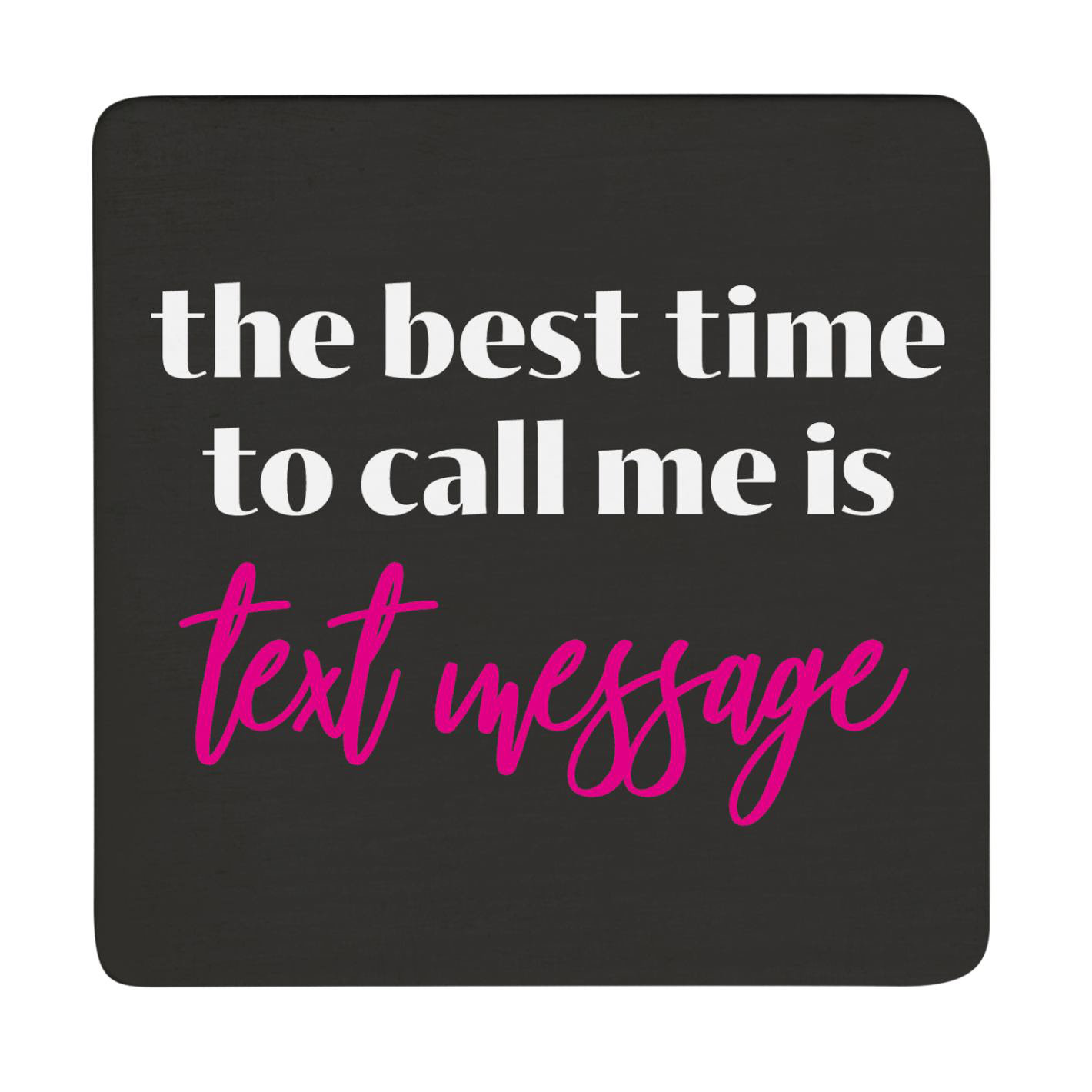 Harriet Bee Text Message Cork Square Bar Coaster | Wayfair