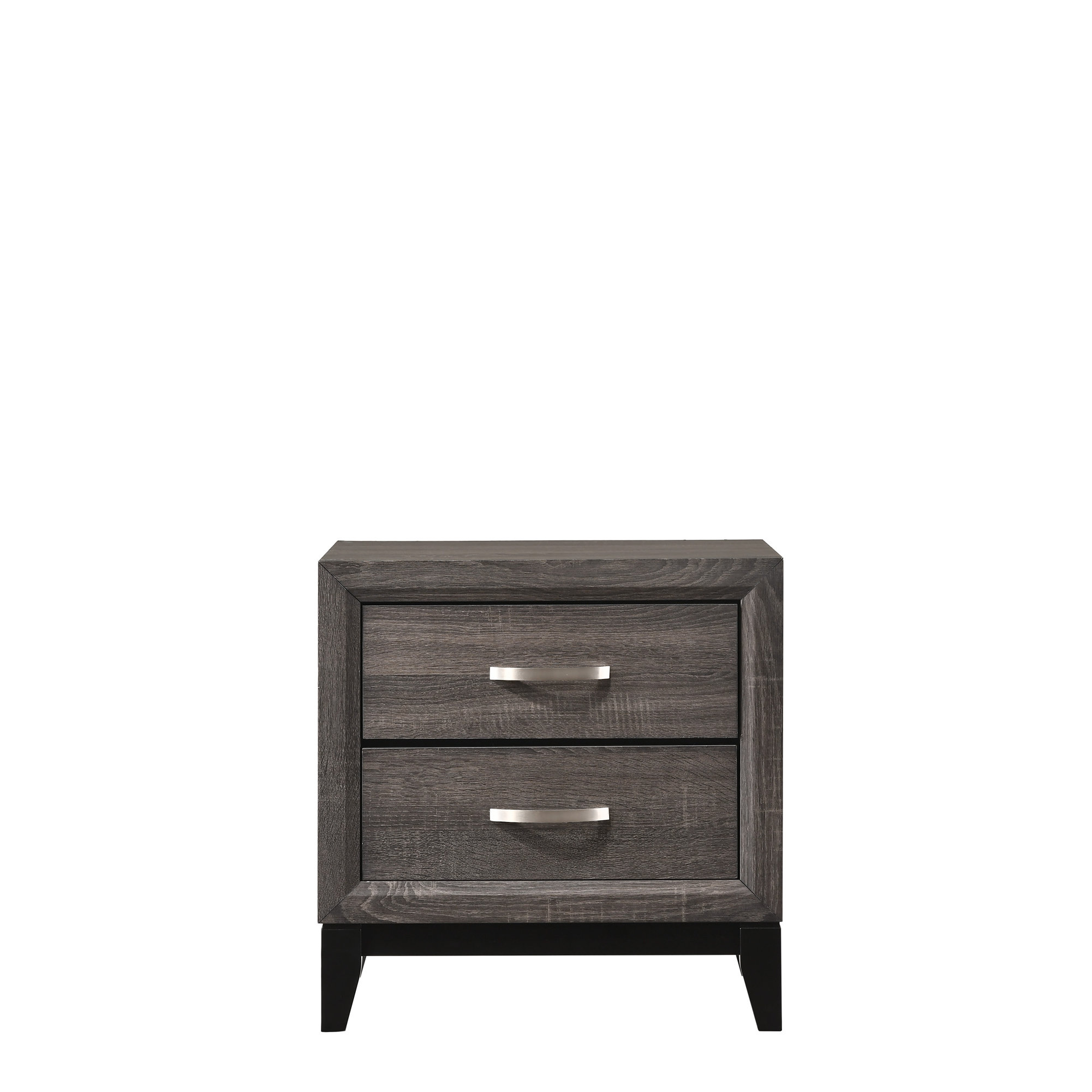 Latitude Run® Contemporary 2-Drawer Nightstand End Table Two Storage ...