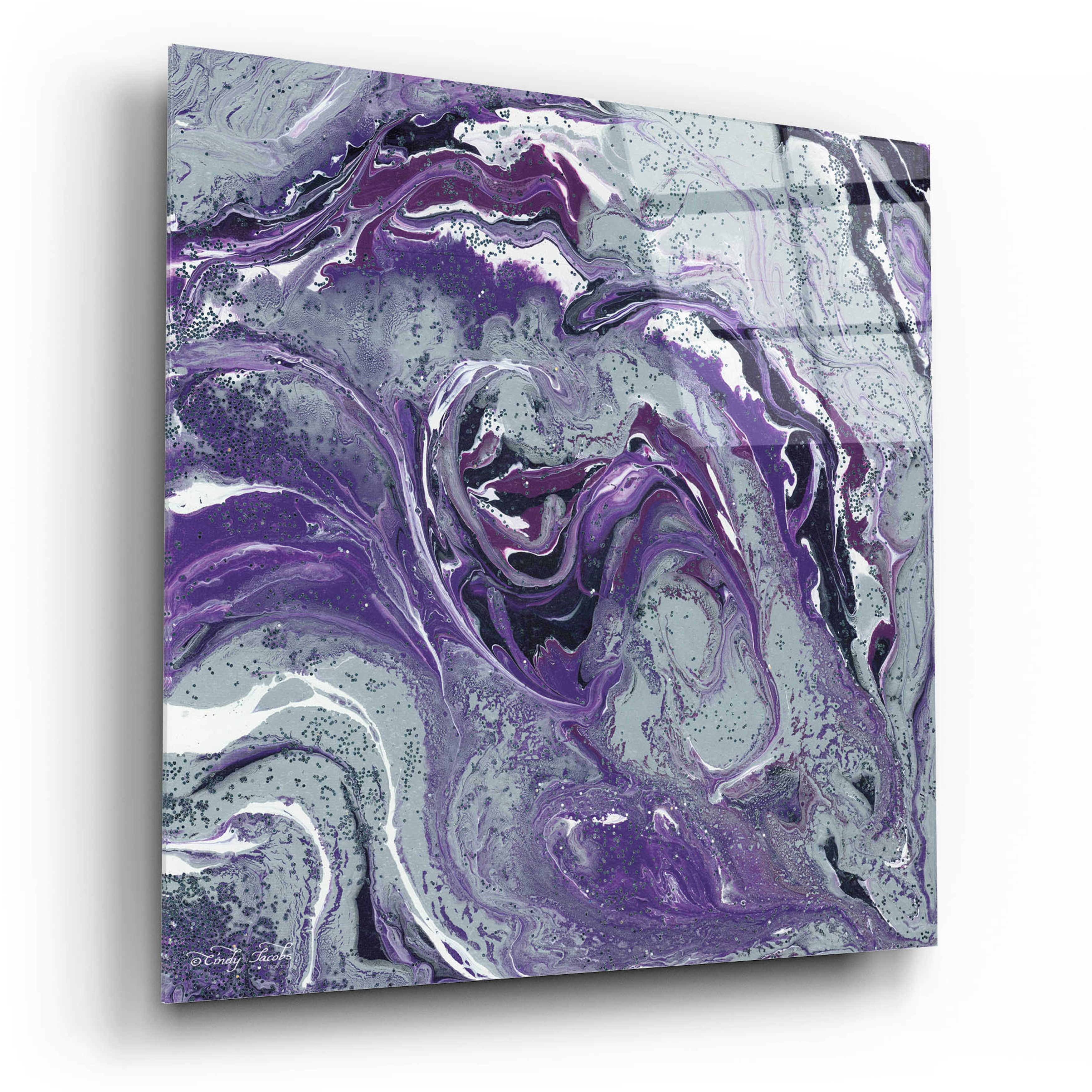 Wrought Studio™ Abstract in Purple I by Cindy Jacobs - Unframed Print ...