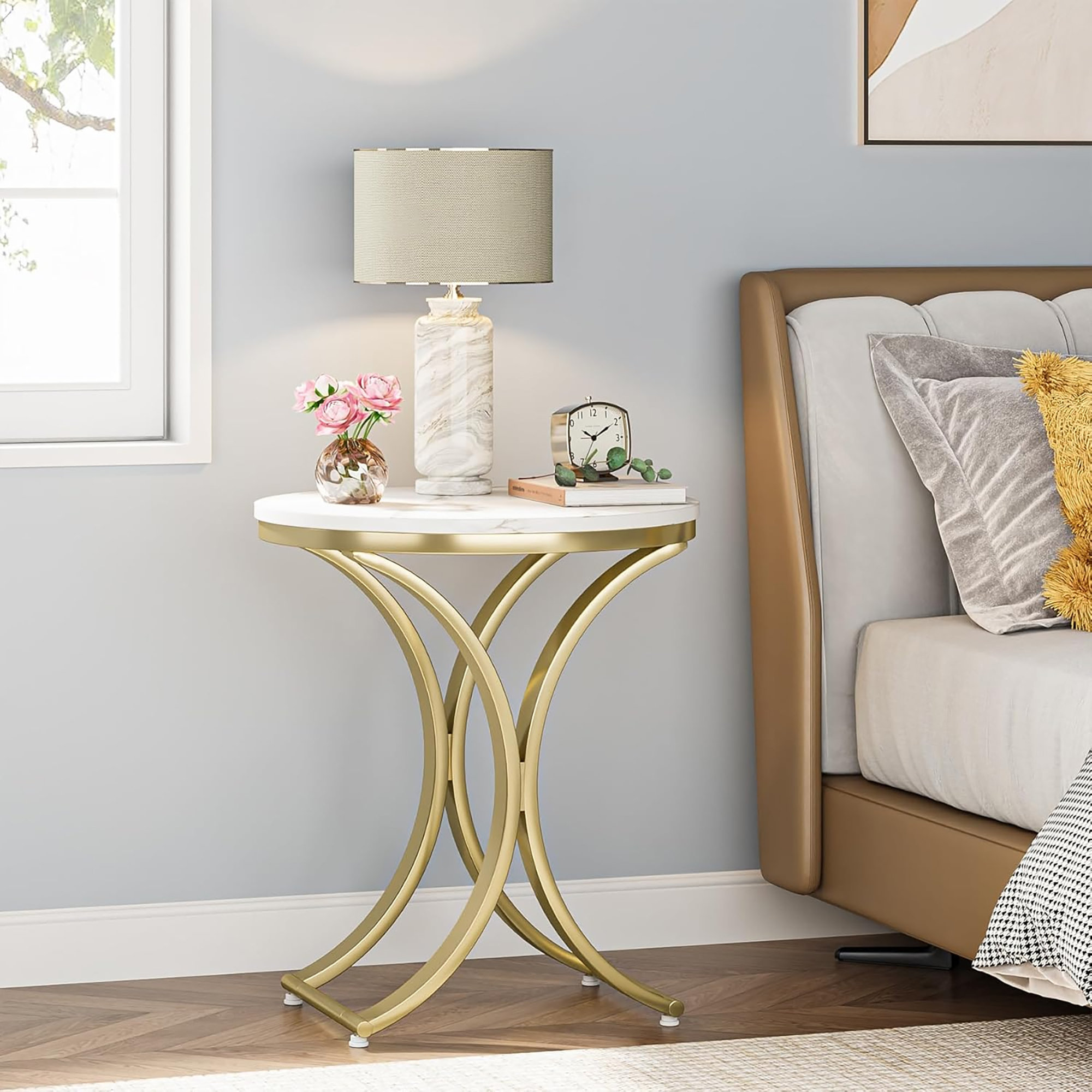 Everly Quinn Small Round Sofa Side Table | Wayfair