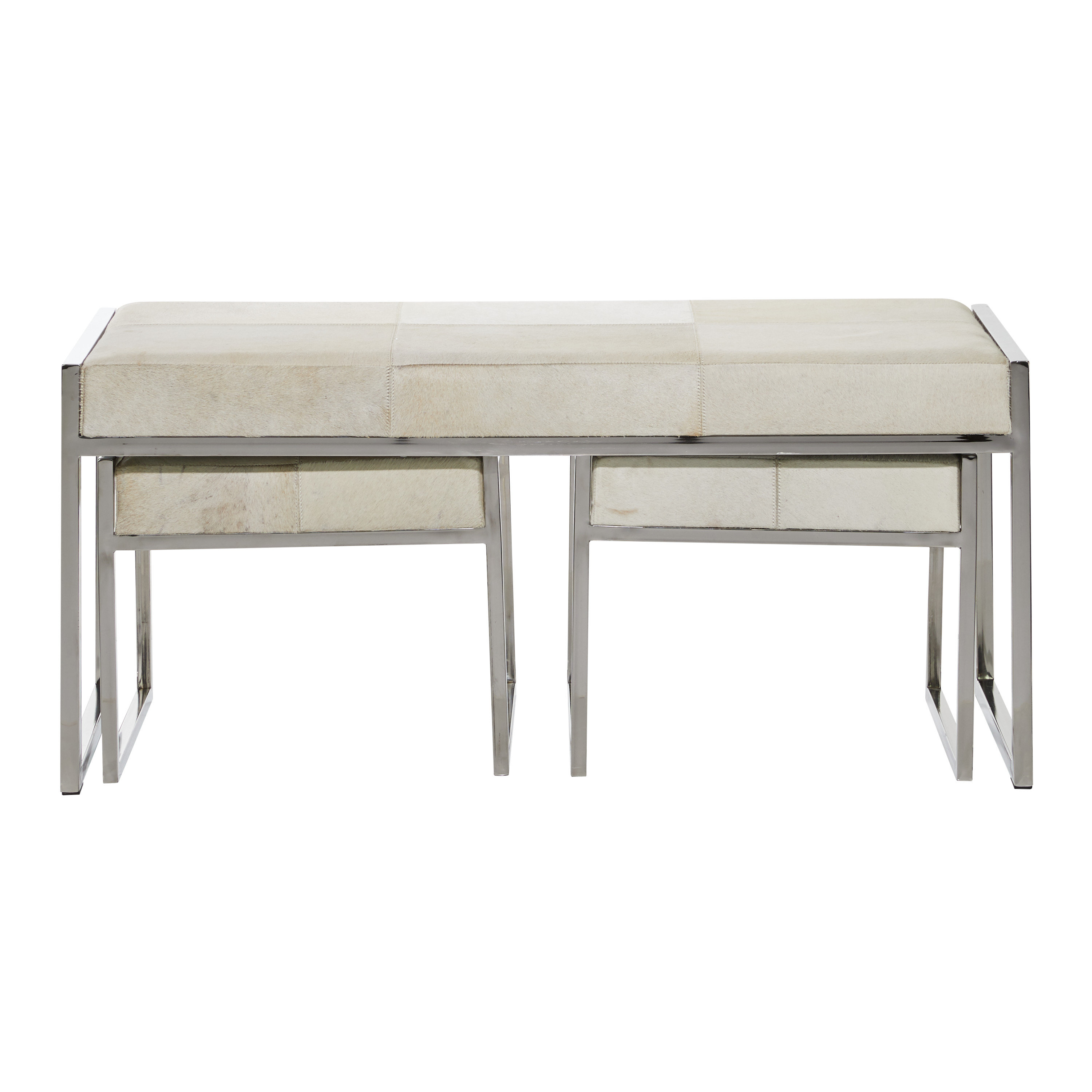 Everly Quinn Upholstery Pull-Out Bench with Stool | Wayfair