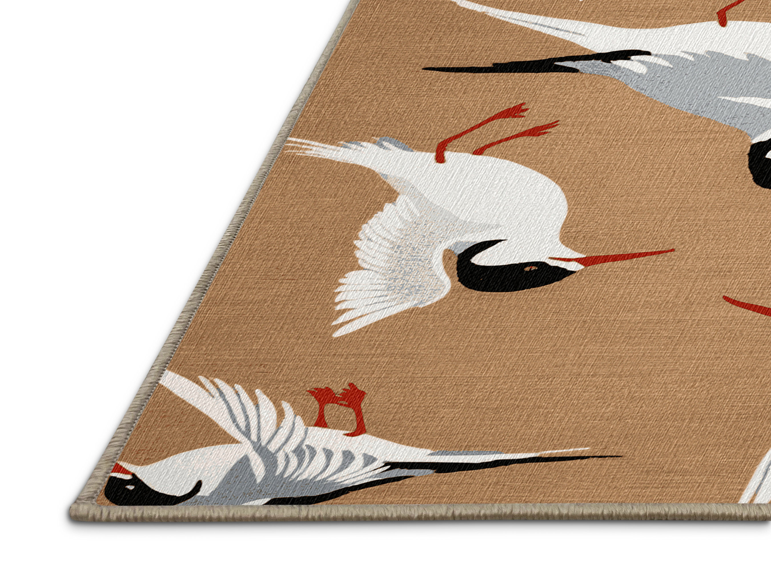 Foundry Select Washable Common Tern Birds Area Rug | Wayfair
