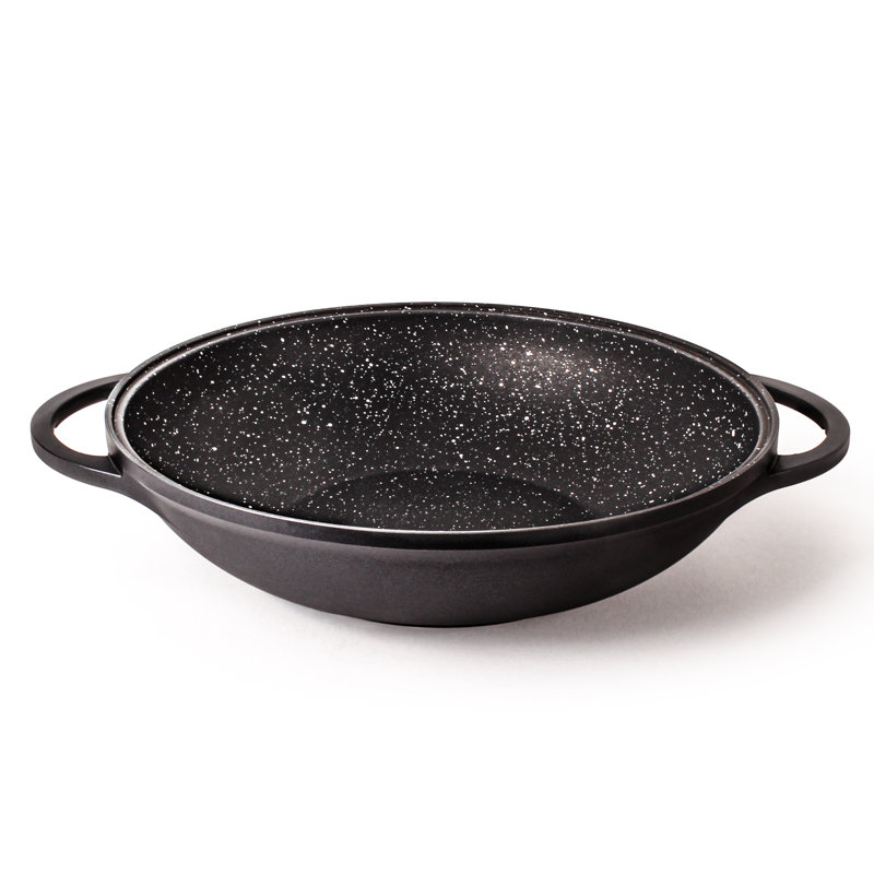 BergHOFF EuroCAST Non-Stick Ceramic Aluminum Wok with Lid, 12.25" | Wayfair