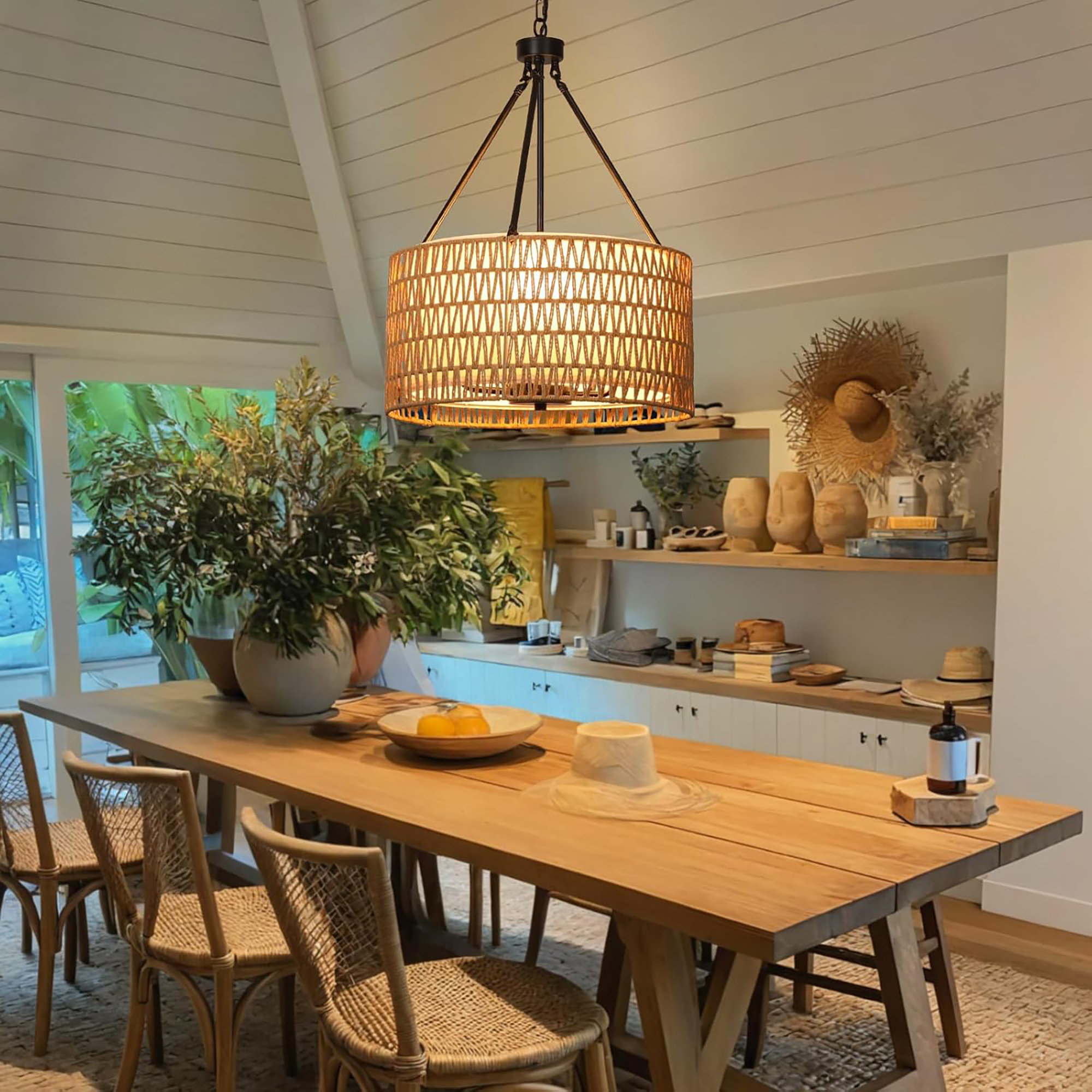 17 Stories Lustre en rotin Boho - Wayfair Canada