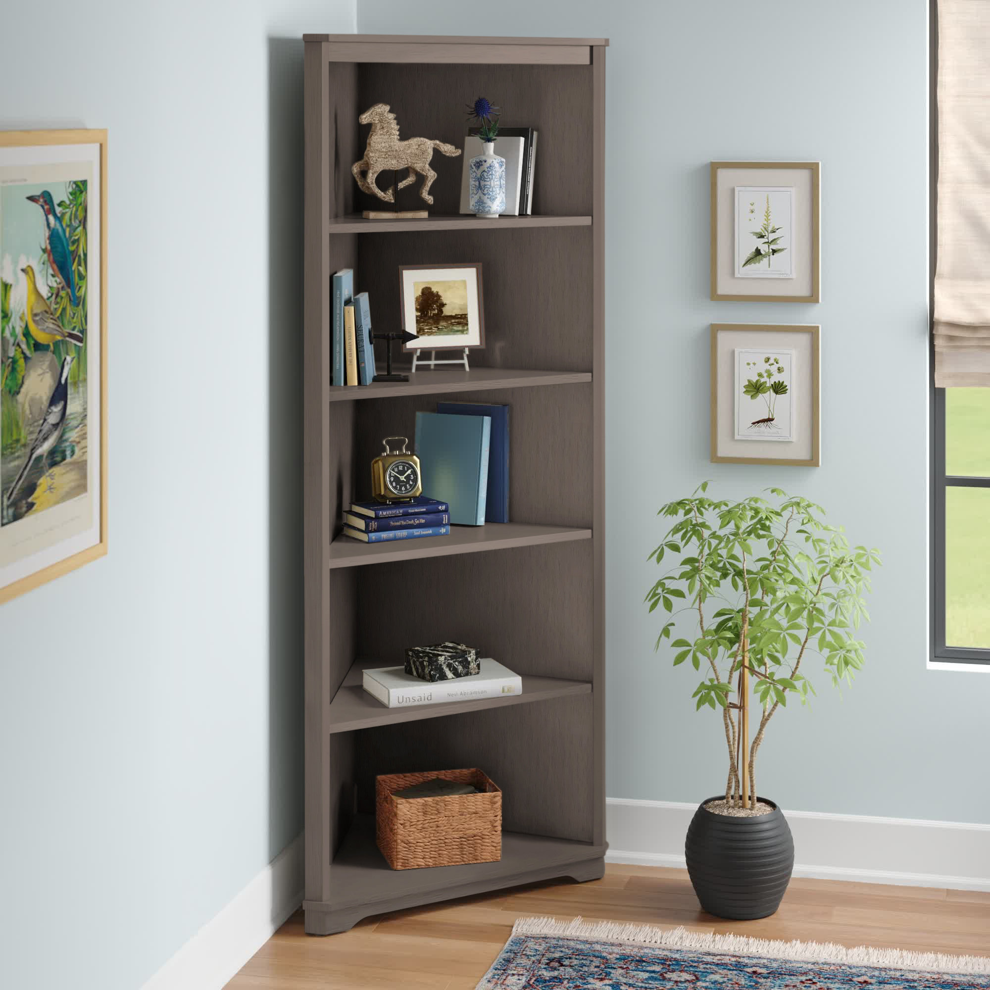 Wade Logan Arvi 78" H x 32" W Corner Bookcase & Reviews - Wayfair Canada