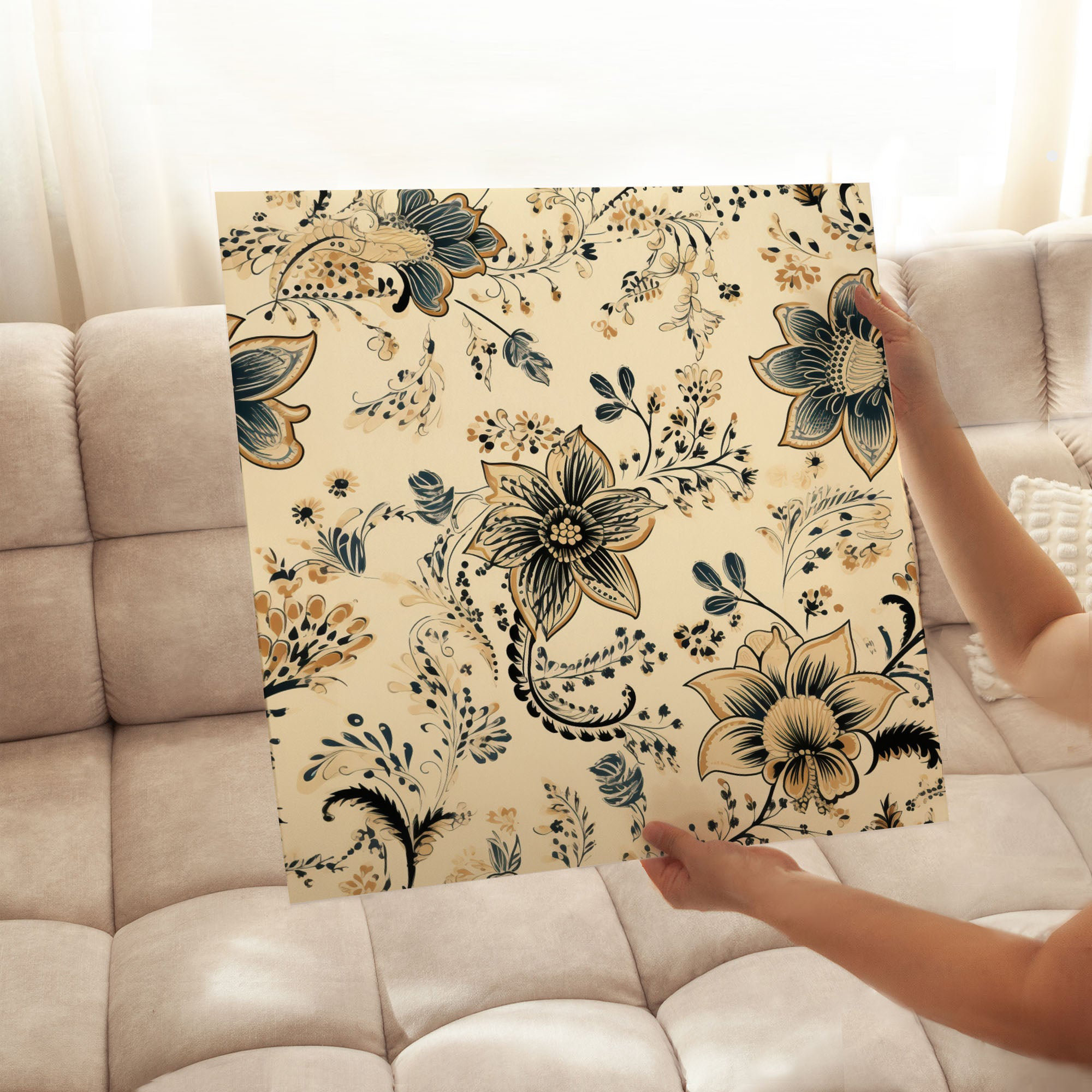 Winston Porter Floral Boho Henna Flowers V Bohemian Unframed Art Print ...