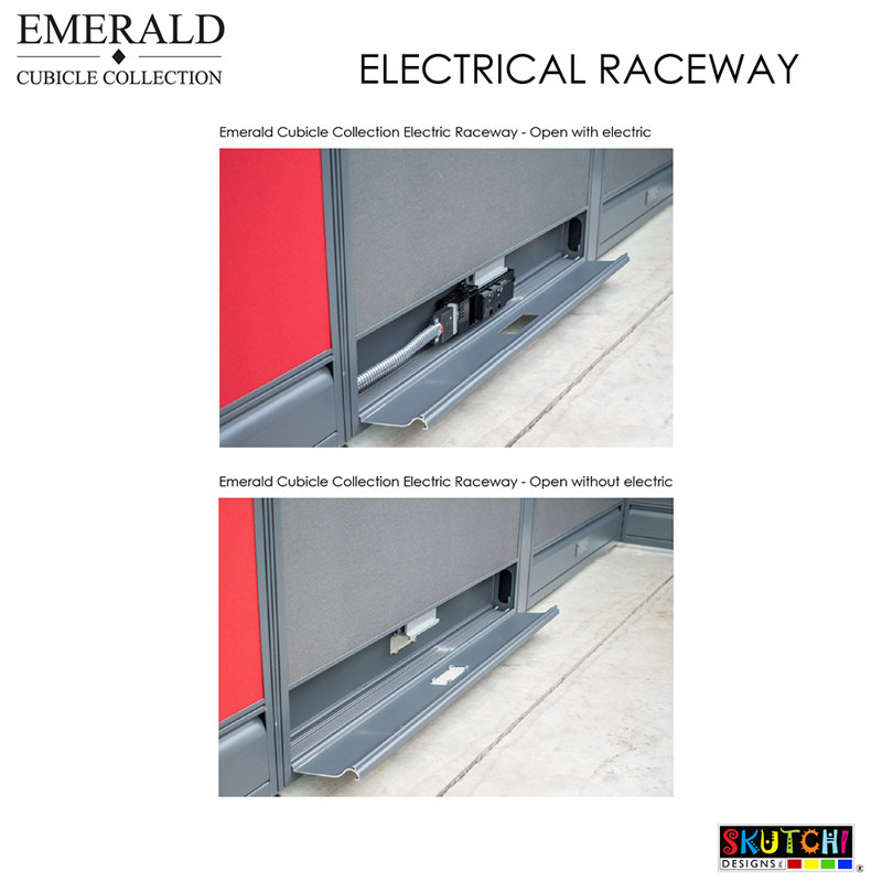 Skutchi Designs, Inc. Emerald Cubicle Collection Corner 3 Person ...