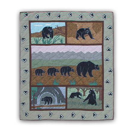 Patch Magic Bear Country Rustic Cotton Quilt | Wayfair
