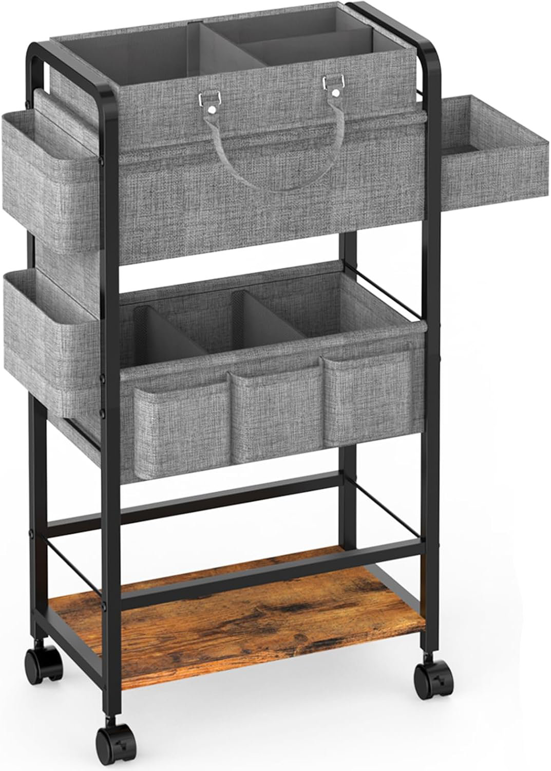 Shimano 2In1 Baby Diaper Caddy & 4-Tier Diaper Cart Organizer With ...