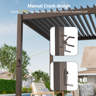 Causeway Bay Solar Light Metal Pergola with Adjustable Louvers and ...