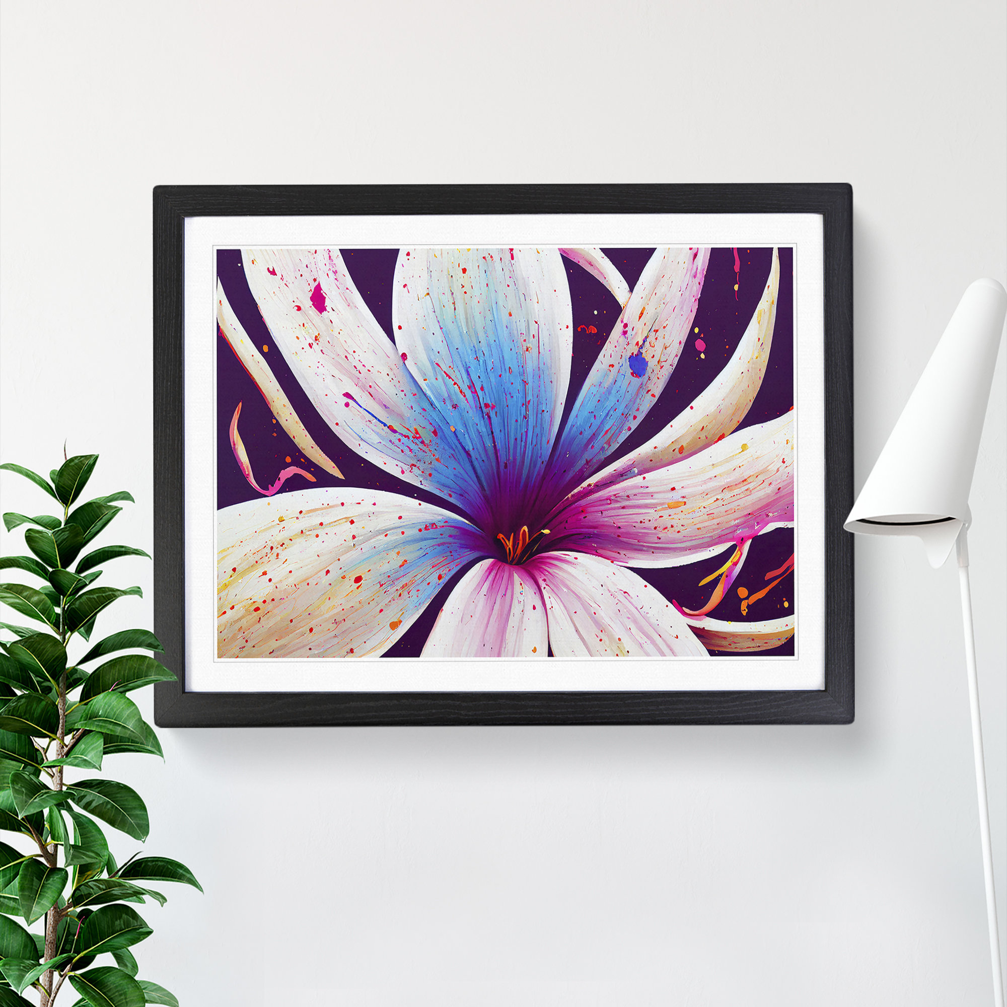 Marlow Home Co. Lily Flower Splash Vol.2 Abstract - Picture Frame Graphic Art | Wayfair.ie