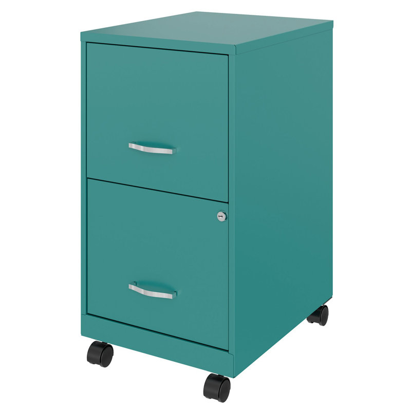 Inbox Zero Krahn 14.25'' Wide 2 -Drawer Mobile Steel File Cabinet ...
