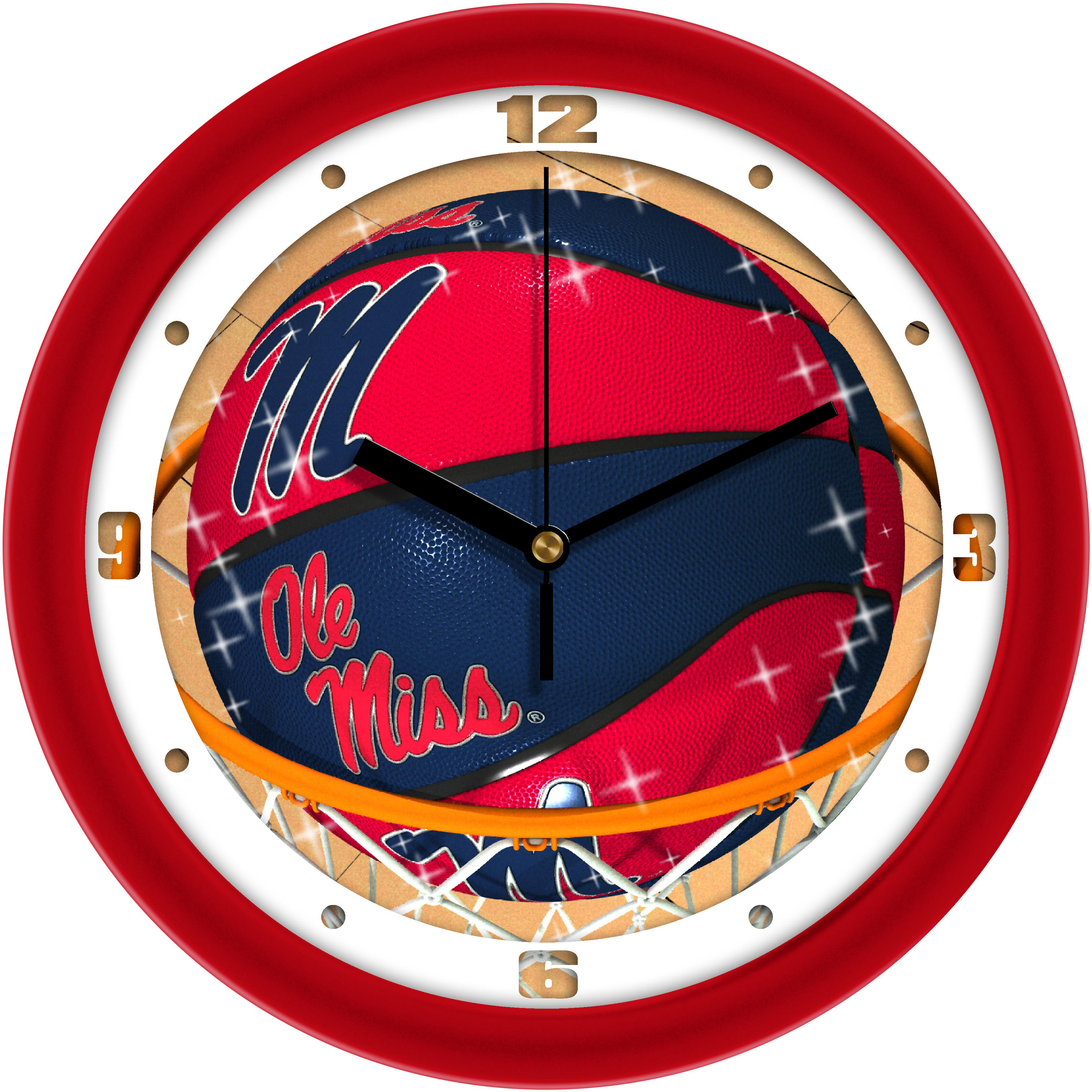 Sun Time Mississippi Ole Miss Basketball Wall Clock | Wayfair