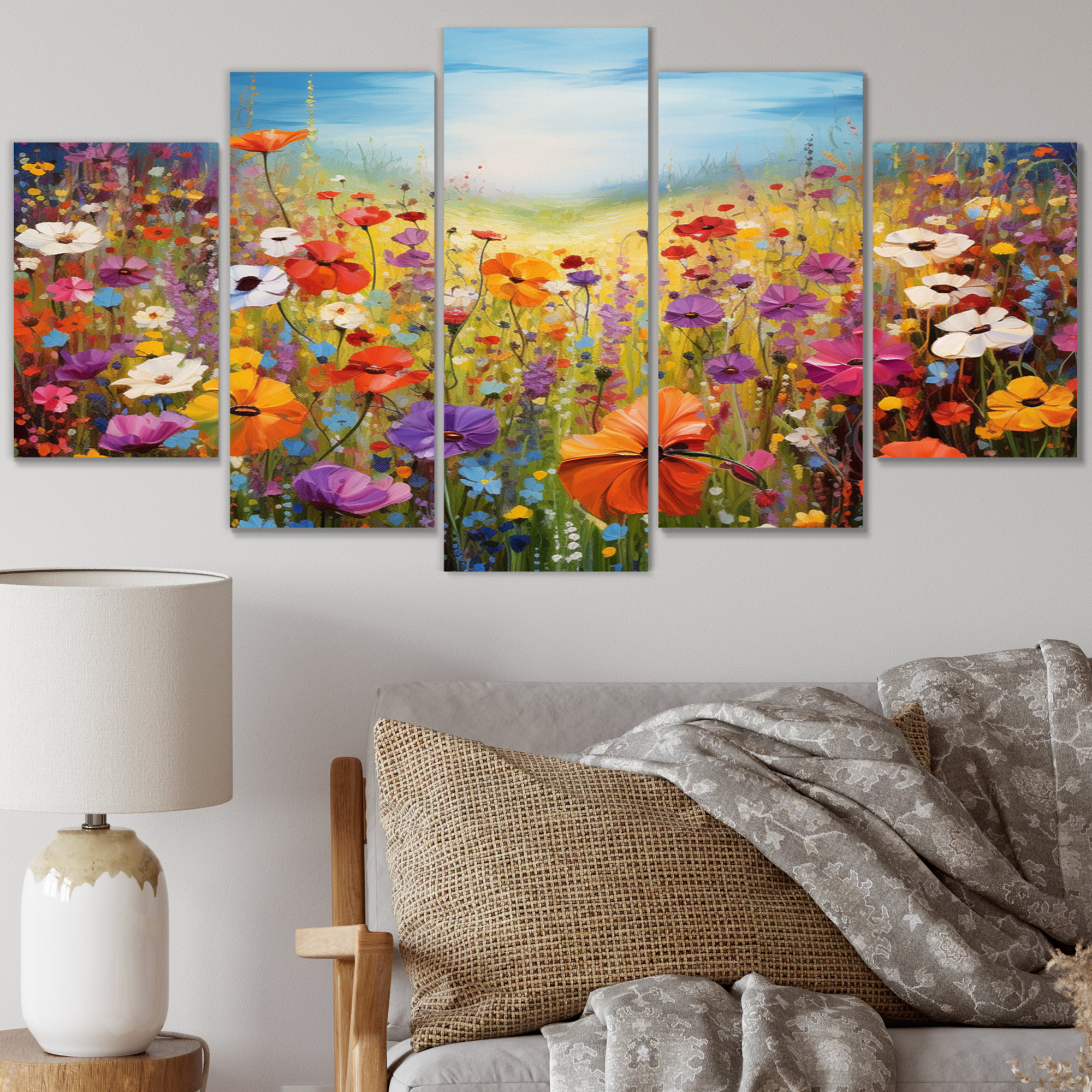August Grove® Colorful Wildflowers Meadow Blooms II - Floral Wall Decor ...