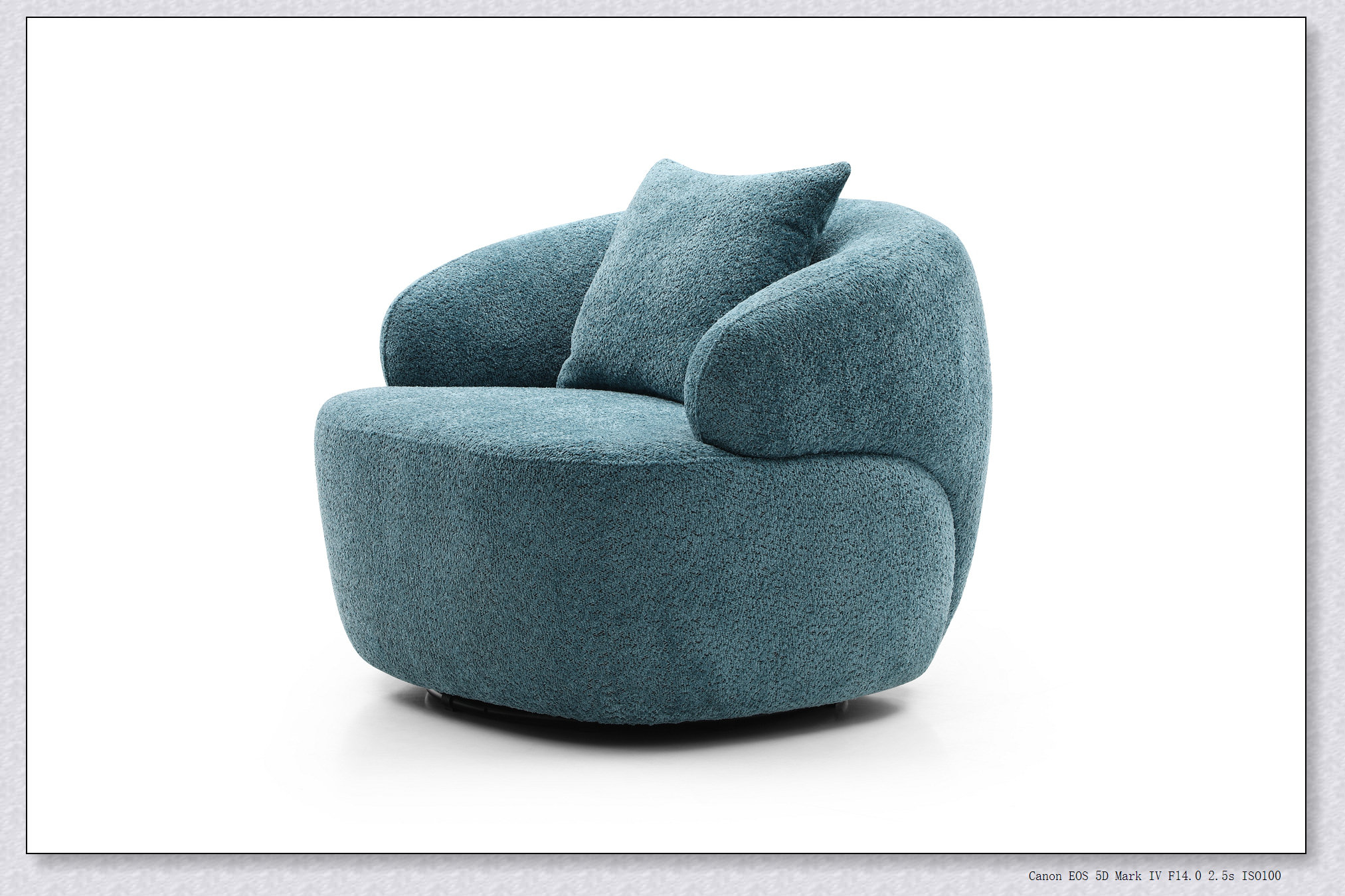 Hokku Designs 360° Swivel Mid Century Modern Curved Sofa, 1-Seat Cloud ...