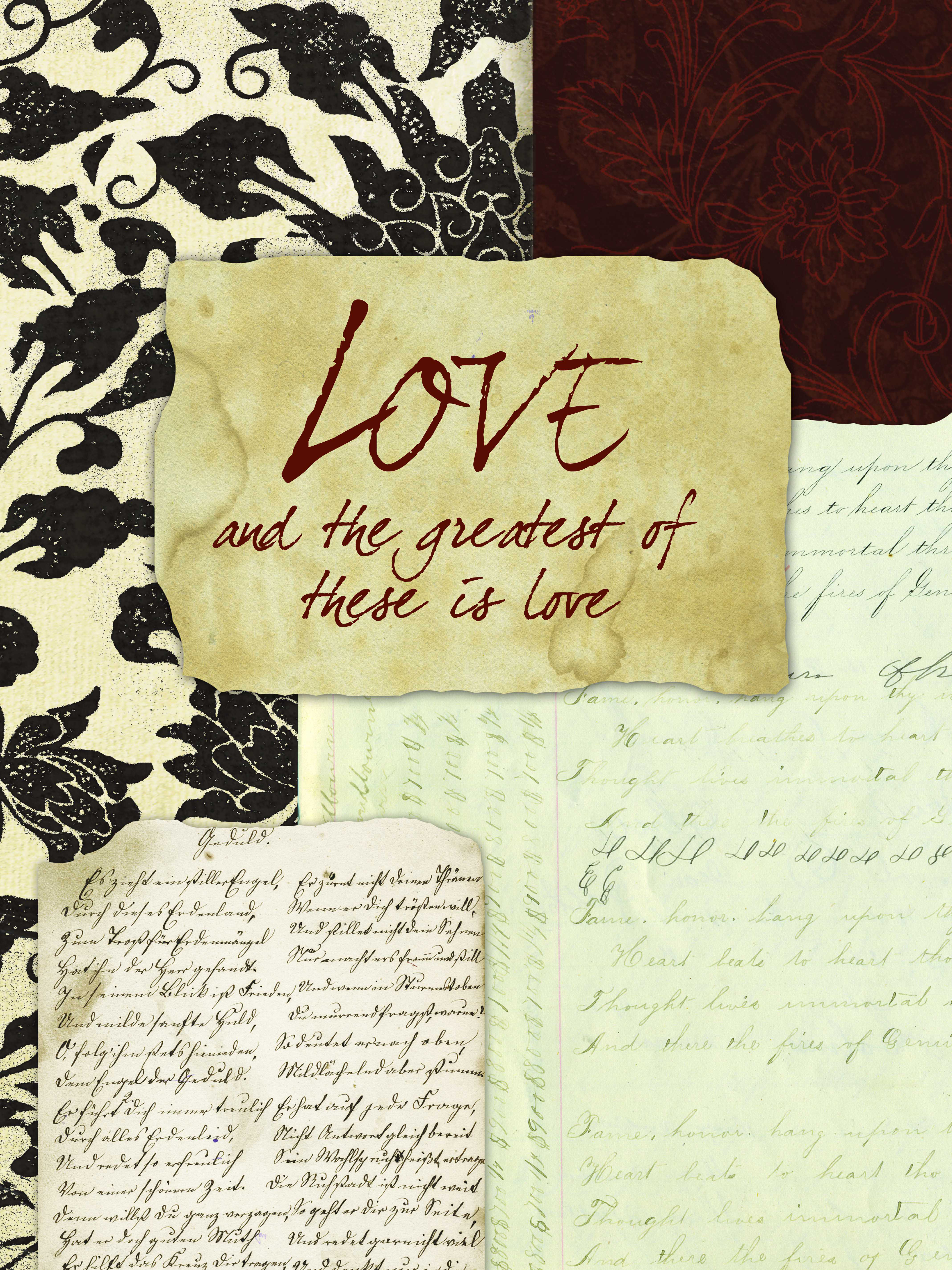 Trinx Love Letter Collage - Wrapped Canvas Textual Art | Wayfair