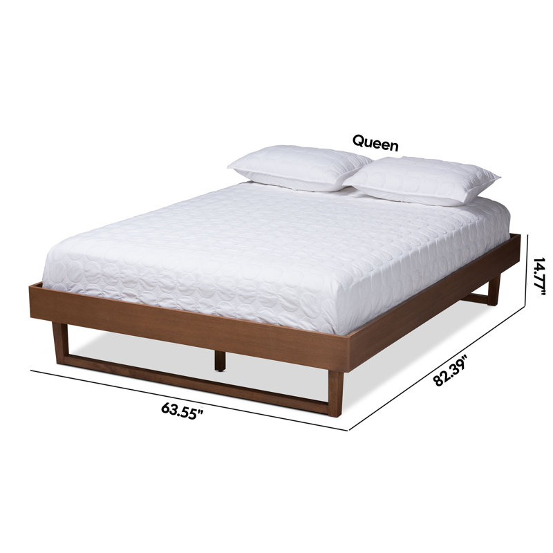 Latitude Run® Winchester Platform Bed Frame in Mid-Century Modern ...