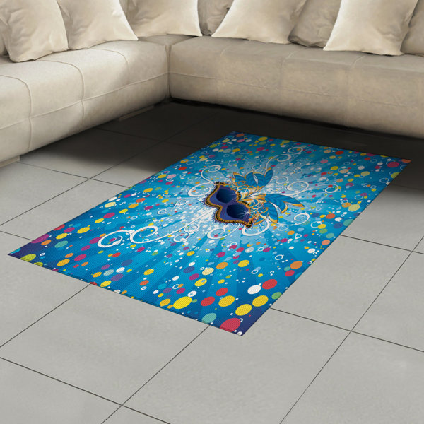 East Urban Home Mardi Gras High Density Long Fiber Poly Threads ...