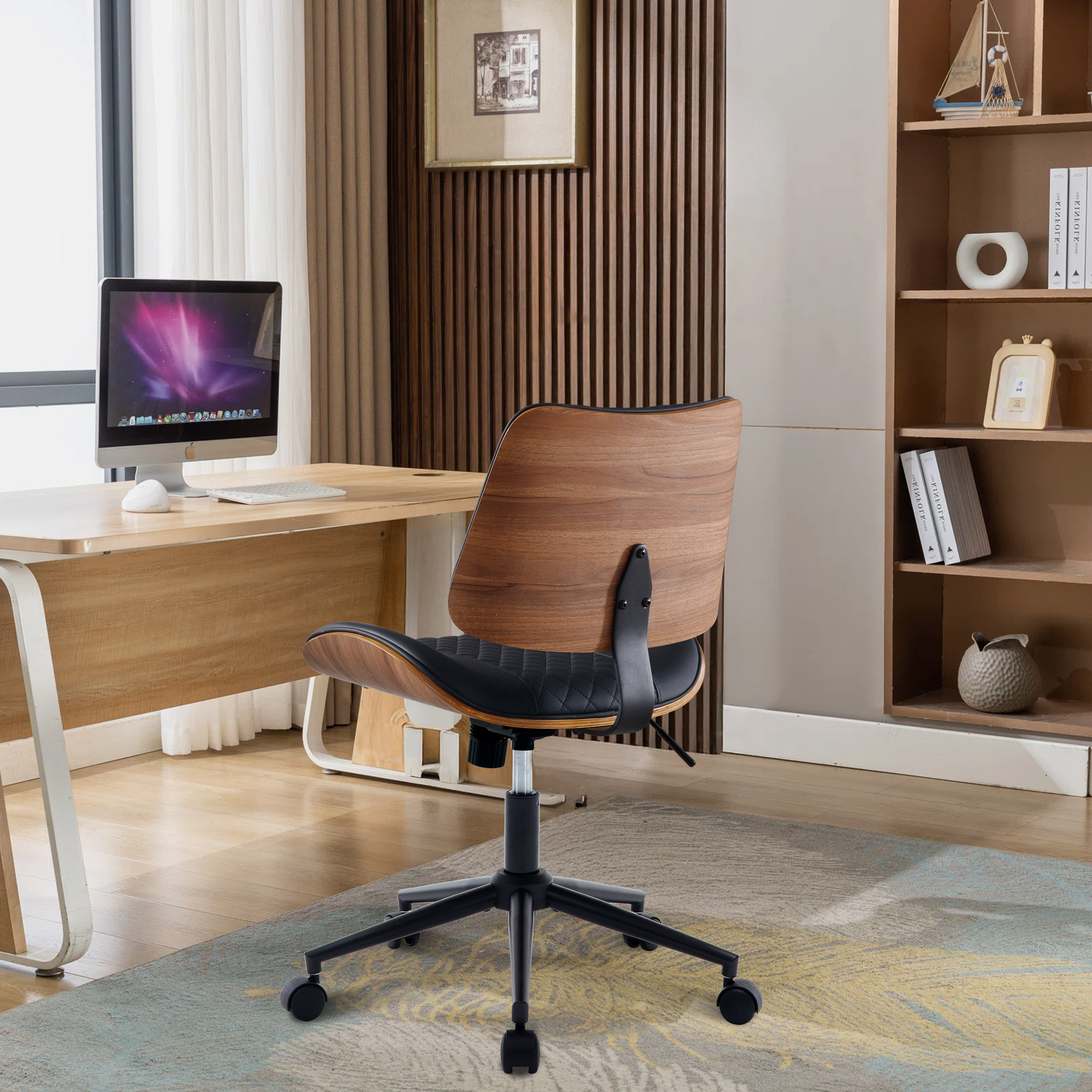 Latitude Run® Crosslin Faux Leather Rotation Task Chair & Reviews | Wayfair