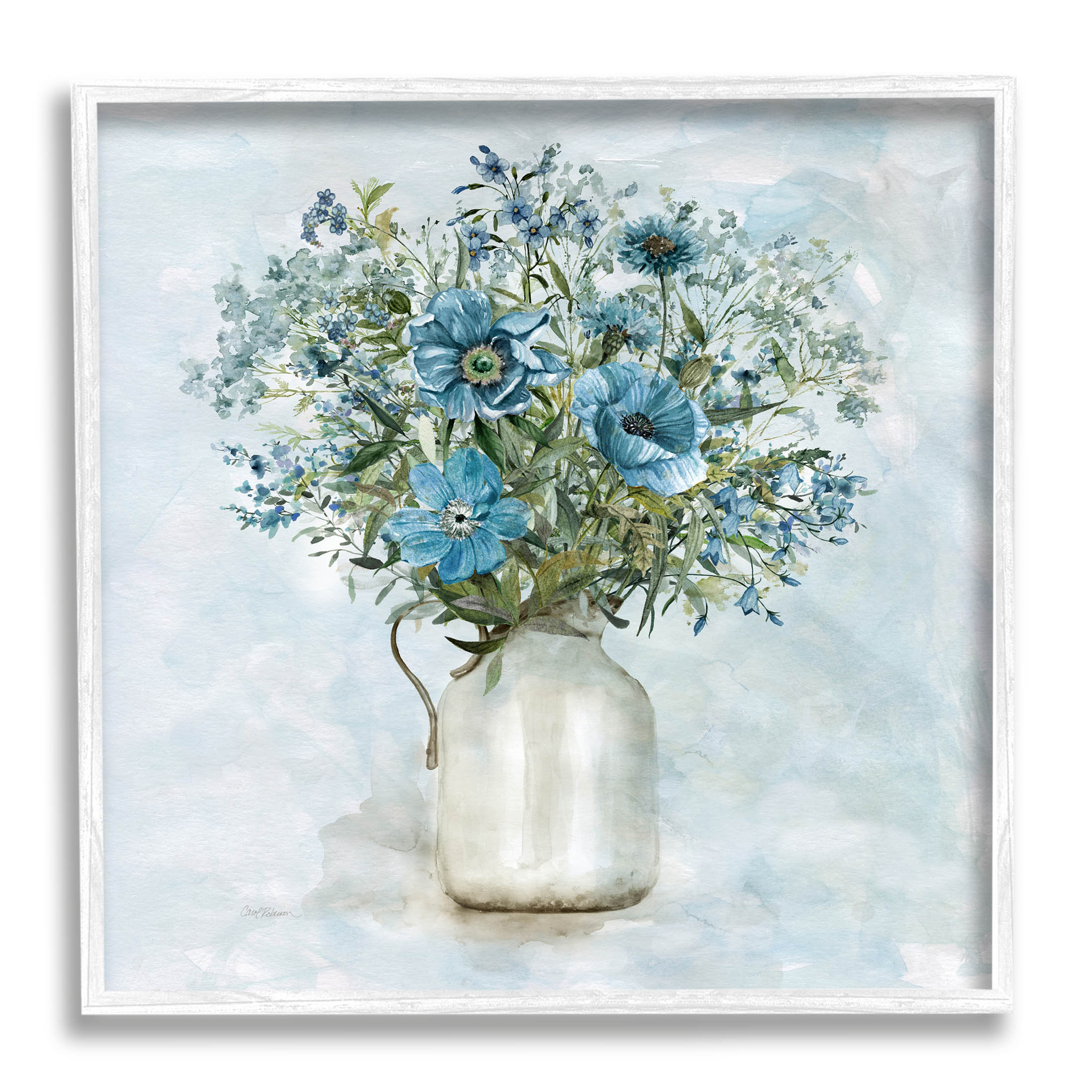 Rosalind Wheeler Mixed Geranium Bouquet Milk Pitcher by Carol Robinson ...