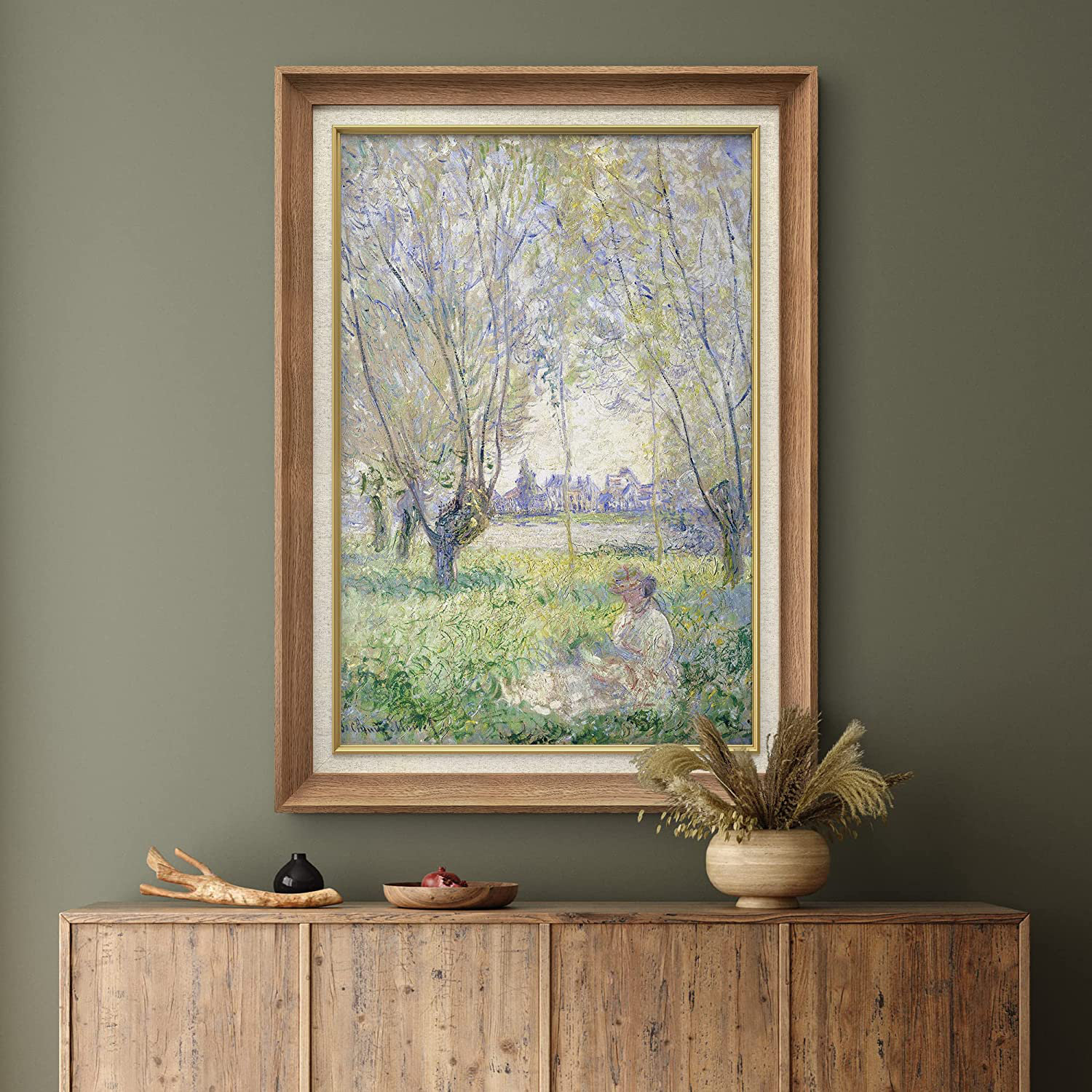 SIGNLEADER Woman Seated Under Willow Trees by Claude Monet - Picture ...