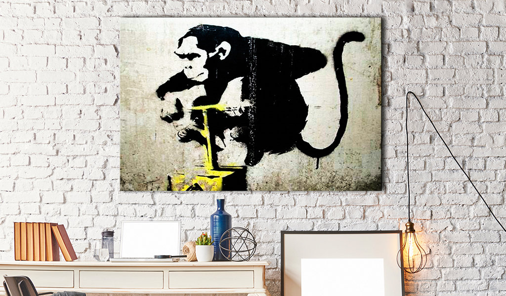 Artgeist Monkey Detonator by Banksy Art Print on Canvas | Wayfair.co.uk